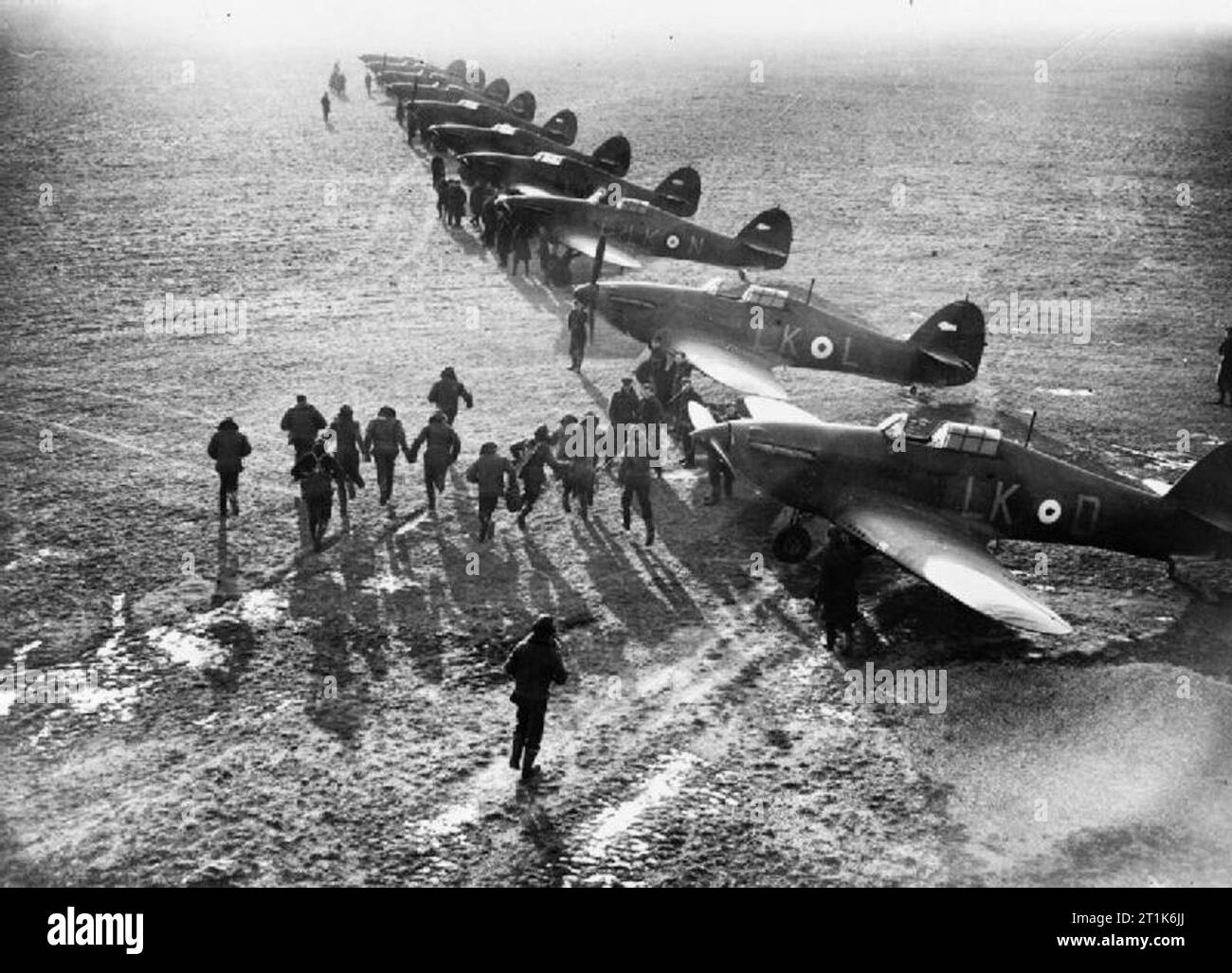 Royal Air Force- France 1939-1940. Pilots of No. 87 Squadron practicing ...