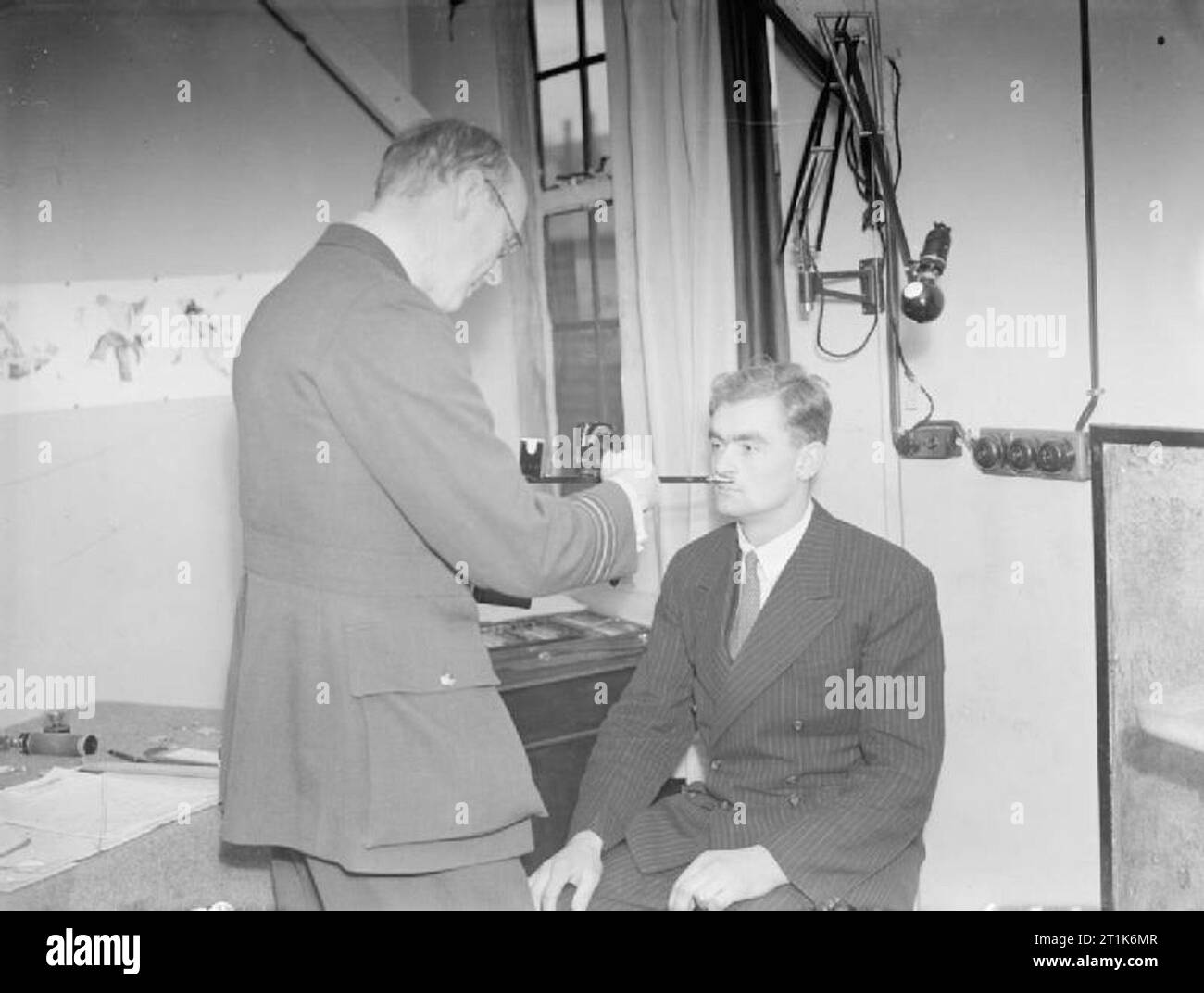 Military medical examination Black and White Stock Photos & Images - Alamy