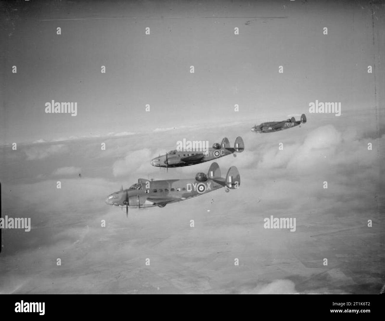 Royal Air Force Coastal Command, 1939-1945. Three Hudson Mark Vs (AM667 ...