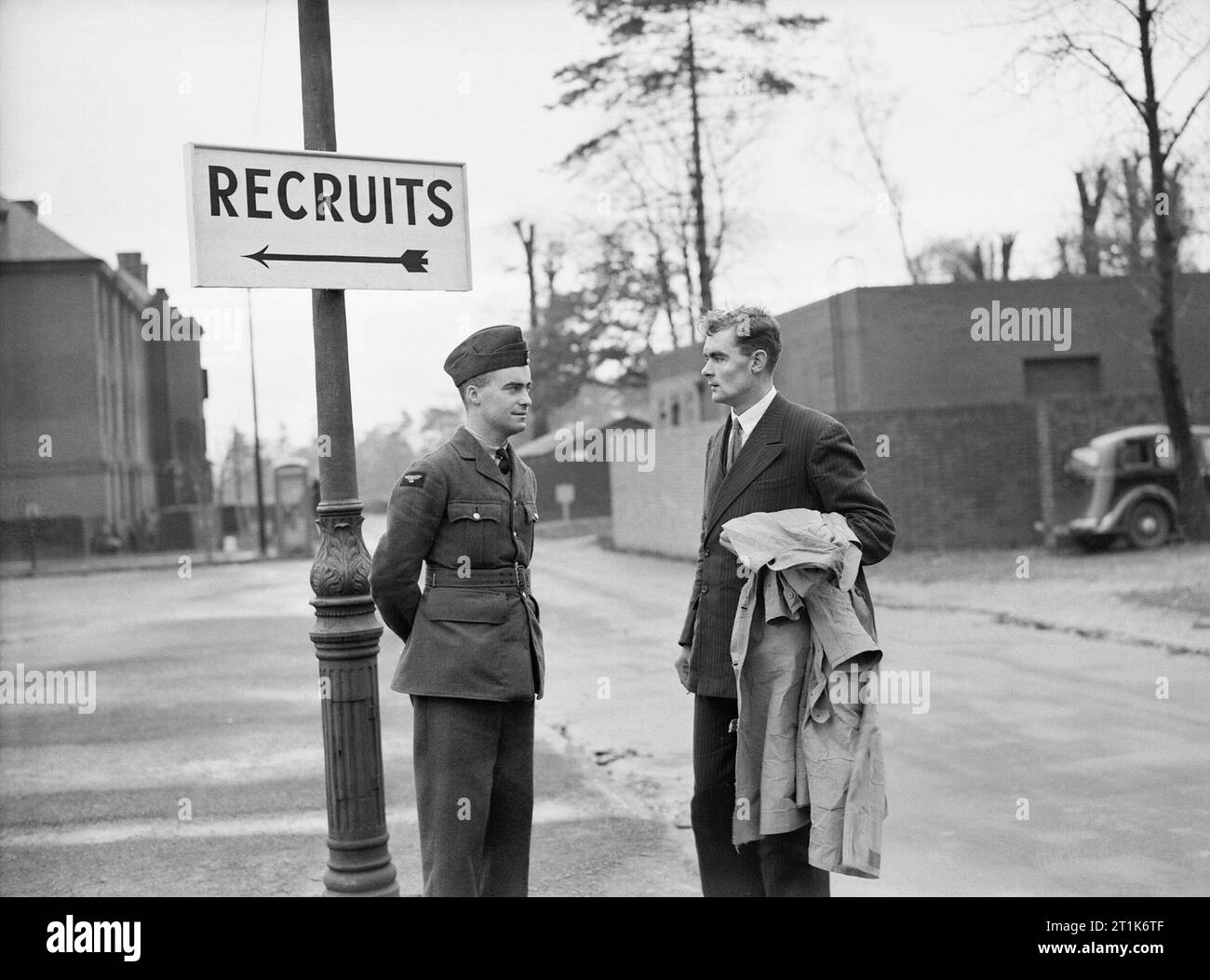 New recruit Michael Suthers arrives at the Royal Air Force Depot at ...
