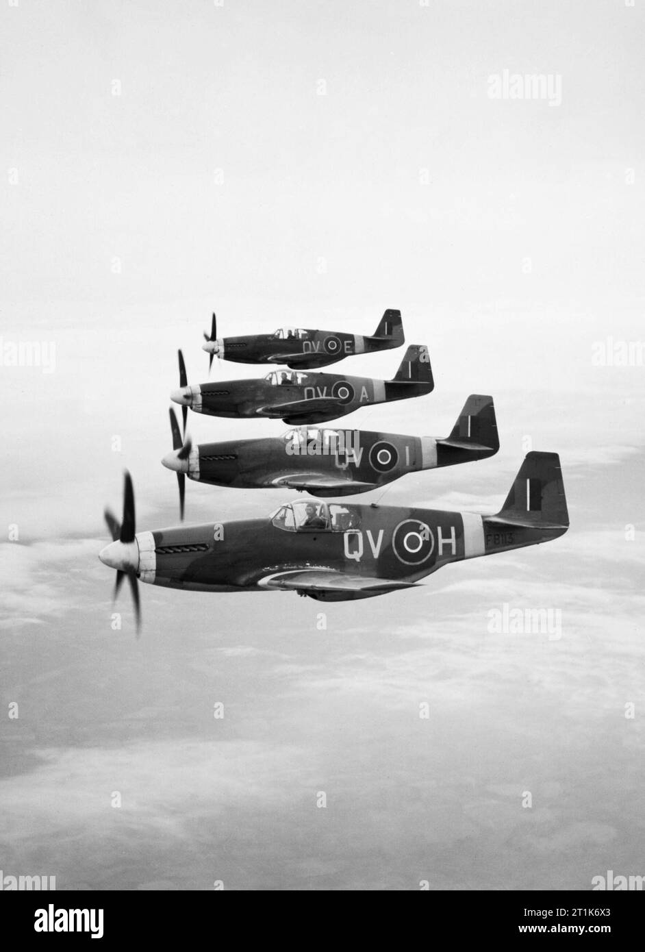 North American Mustang Mark IIIs of No. 19 Squadron RAF based at Ford ...