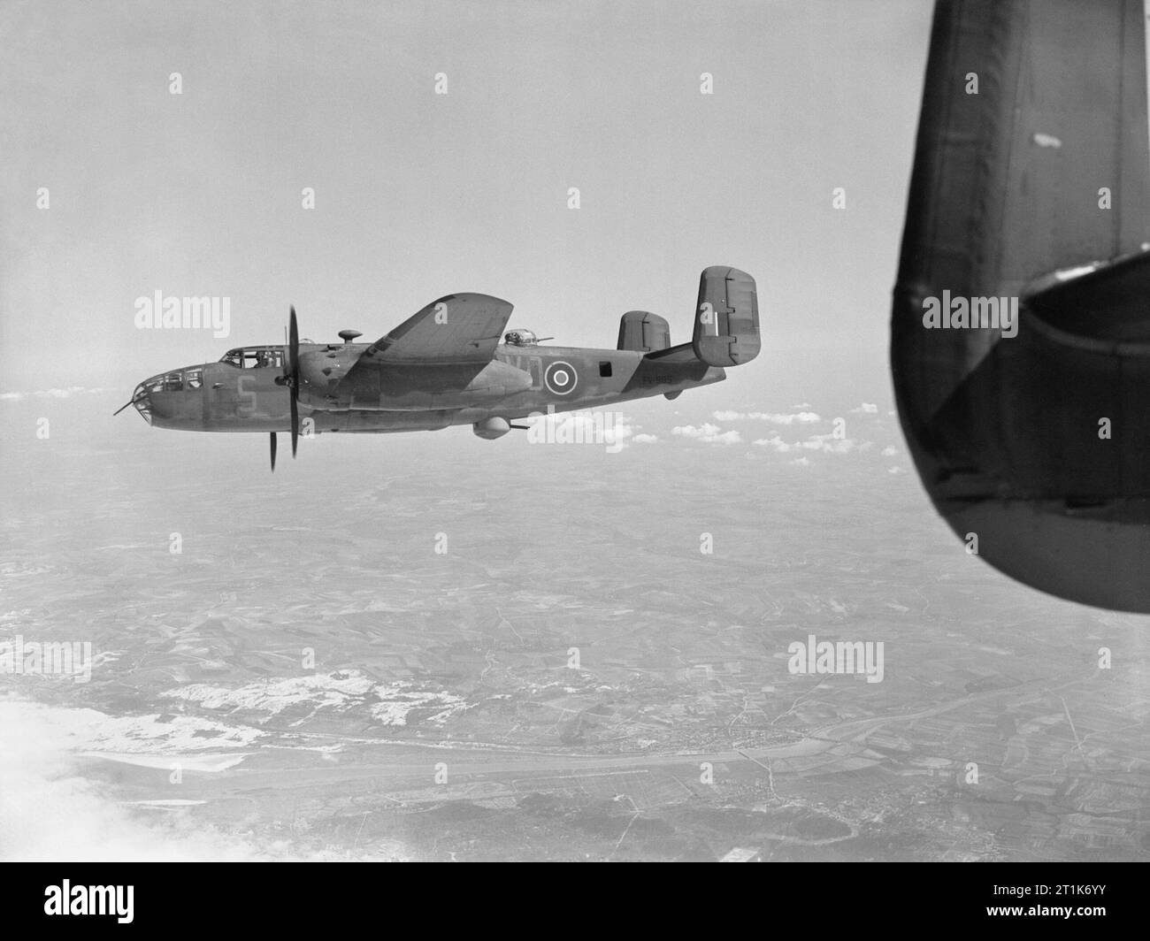 North American Mitchell Mk II of No. 98 Squadron RAF on an operation ...