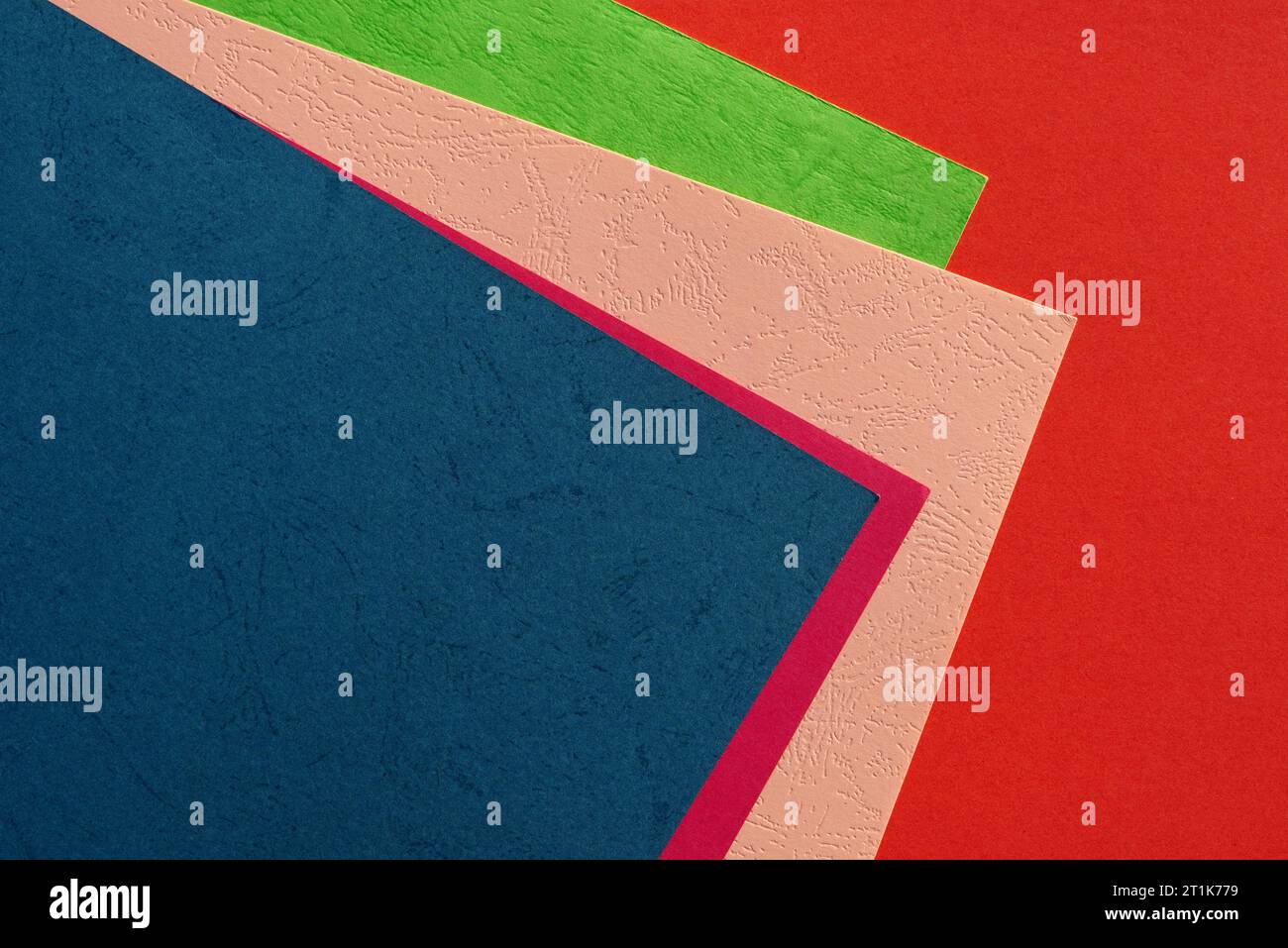 Colorful background of closeup top view of pile of cardboard sheets in ...