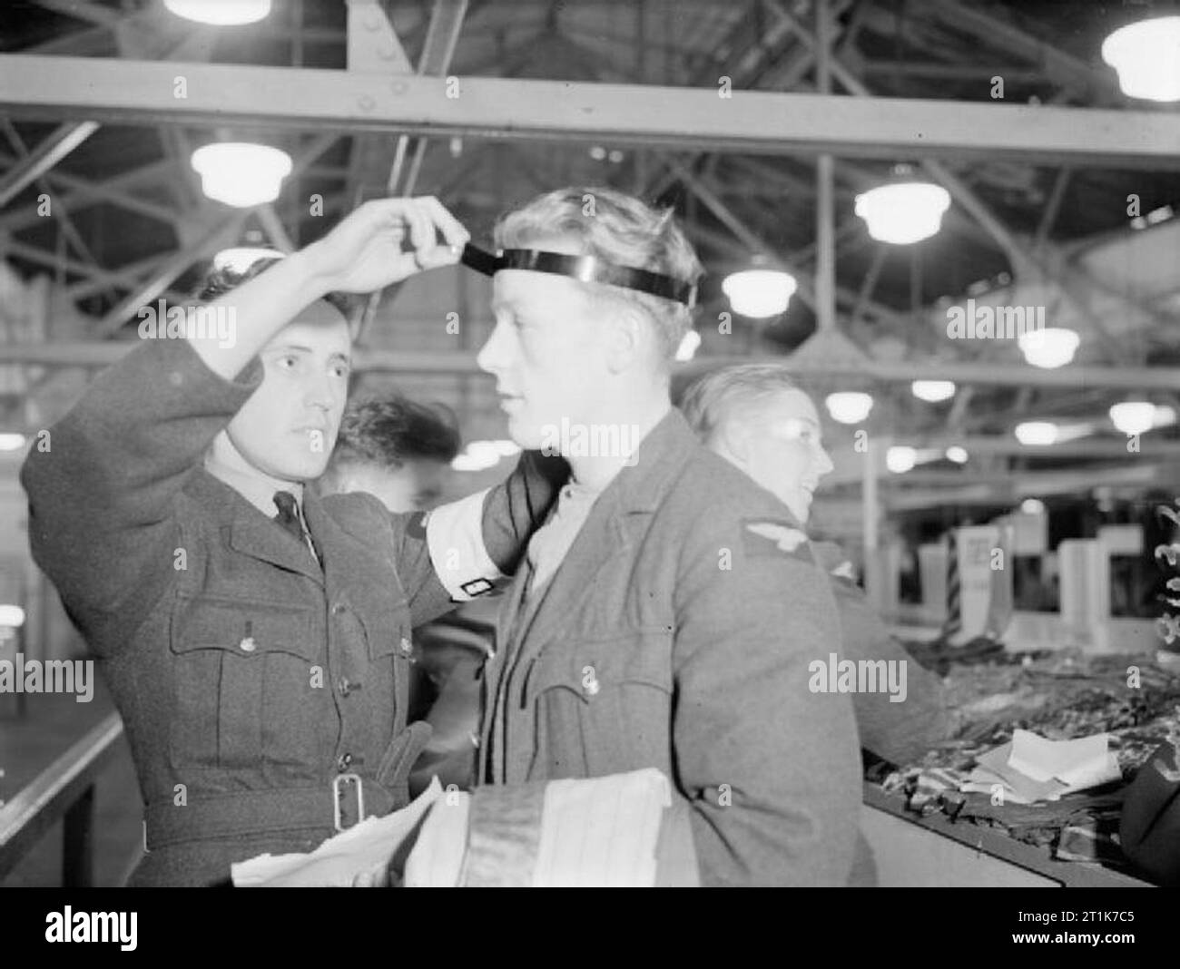 Rehearsal of the Royal Air Force Demobilisation Scheme. One of the ...