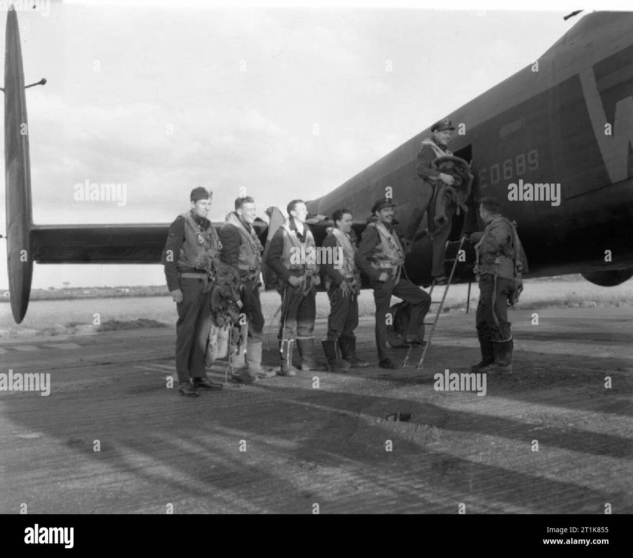 Royal Air Force Bomber Command, 1942-1945. The crew of Avro Lancaster B Mark III, ED689 'WS-K ...
