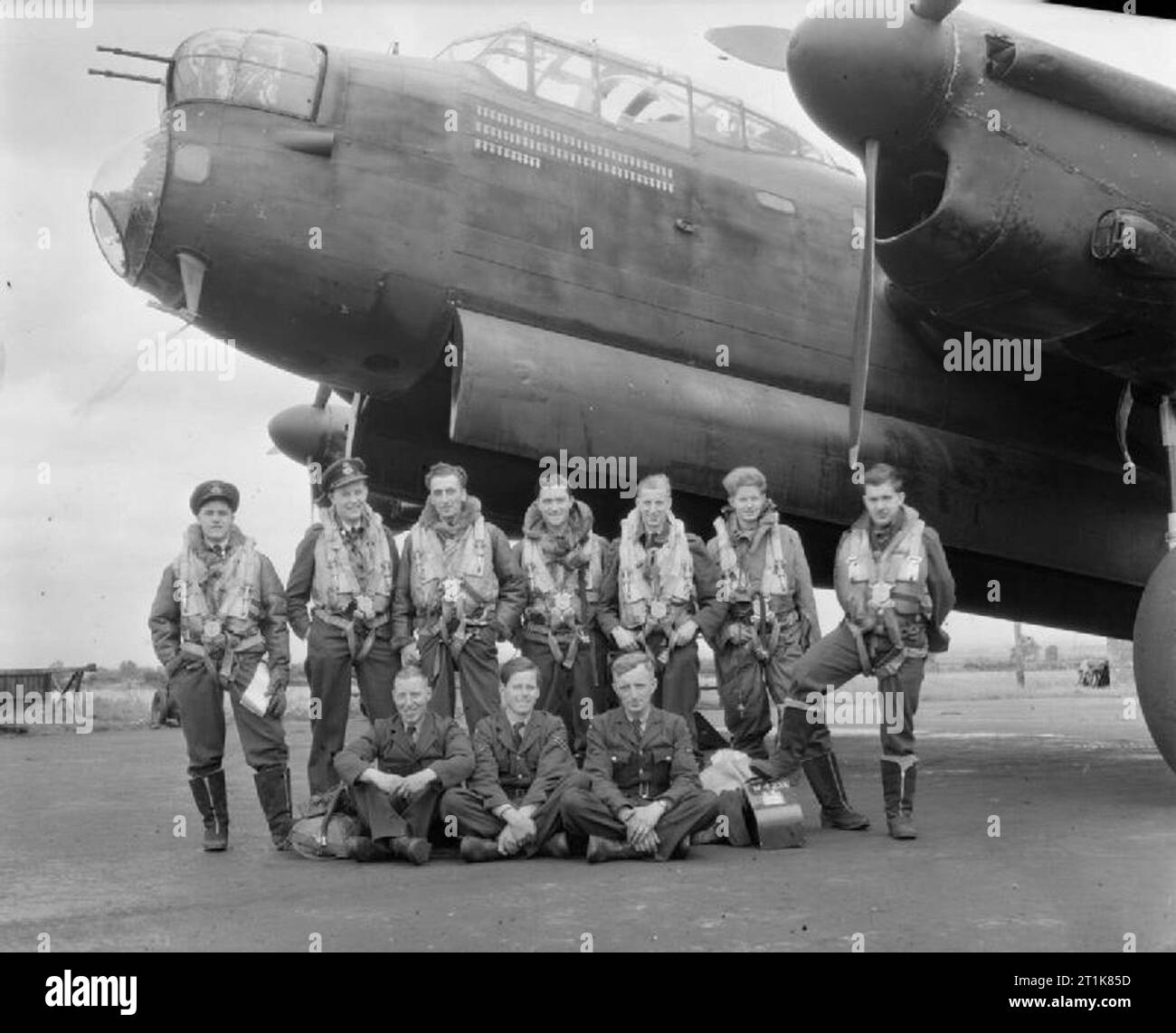 Royal Air Force Bomber Command, 1942-1945. The air and ground crew of Avro Lancaster B Mark I ...
