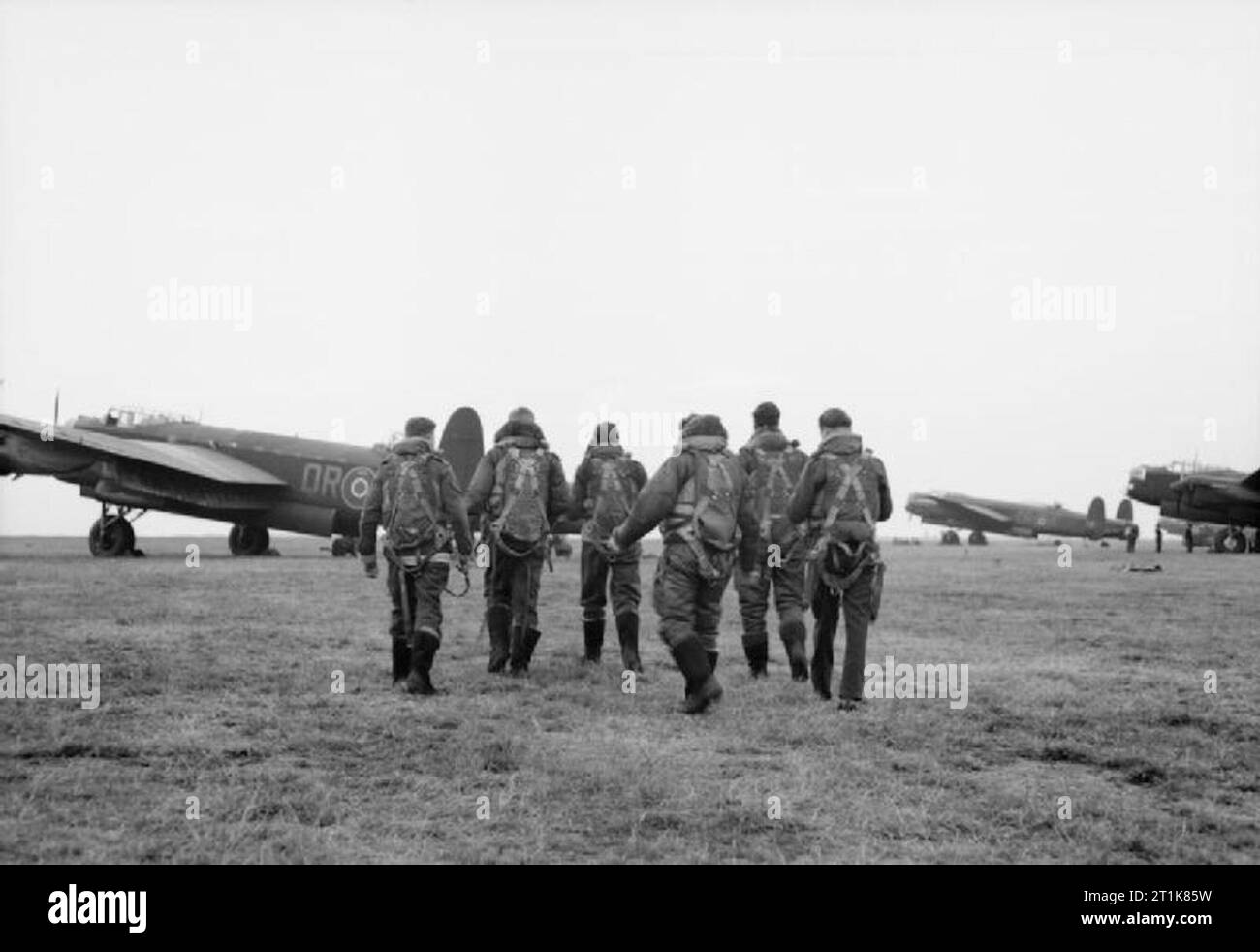 Royal Air Force Bomber Command, 1942-1945. The crew of an Avro ...