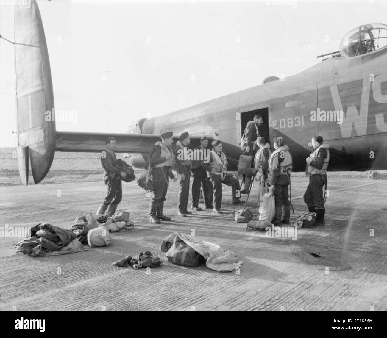 Royal Air Force Bomber Command, 1942-1945. The crew of Avro Lancaster B ...