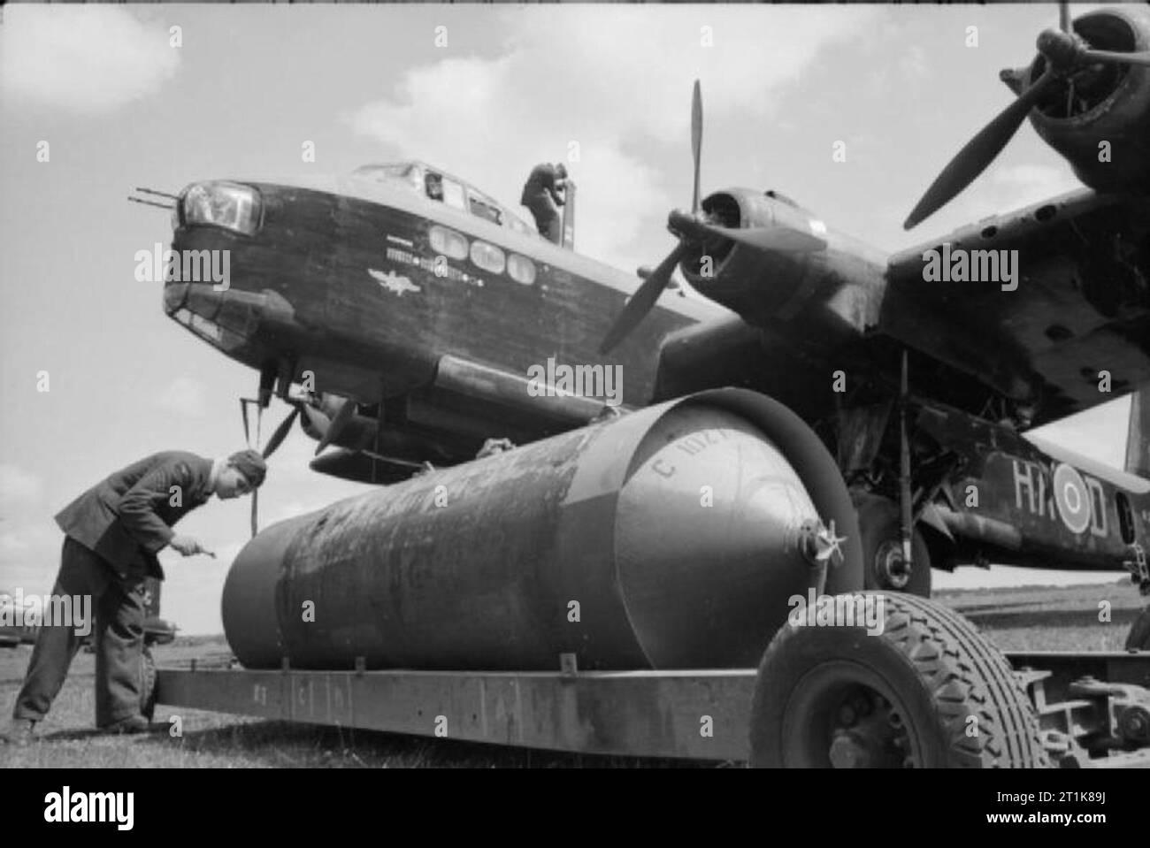 Royal Air Force Bomber Command, 1942-1945. A Mark I 4,000-lb HC bomb ...