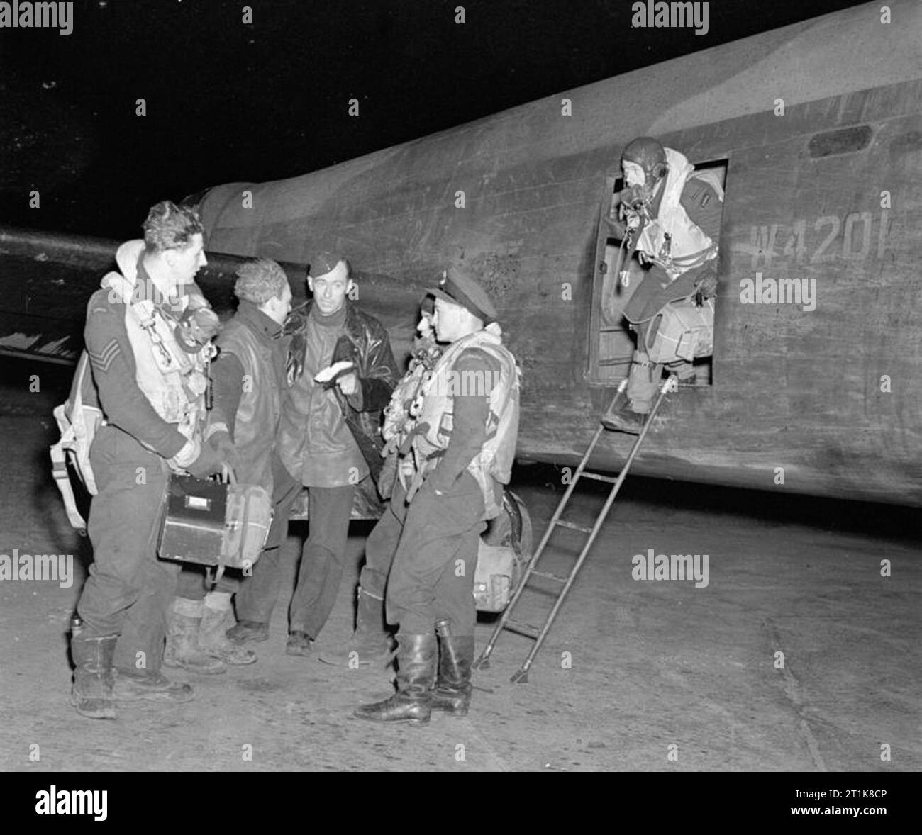 Royal Air Force Bomber Command, 1942-1945. The crew of Avro Lancaster B ...