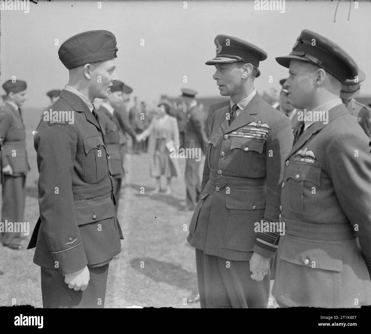 Royal Air Force Bomber Command, 1942-1945. King George VI, accompanied ...