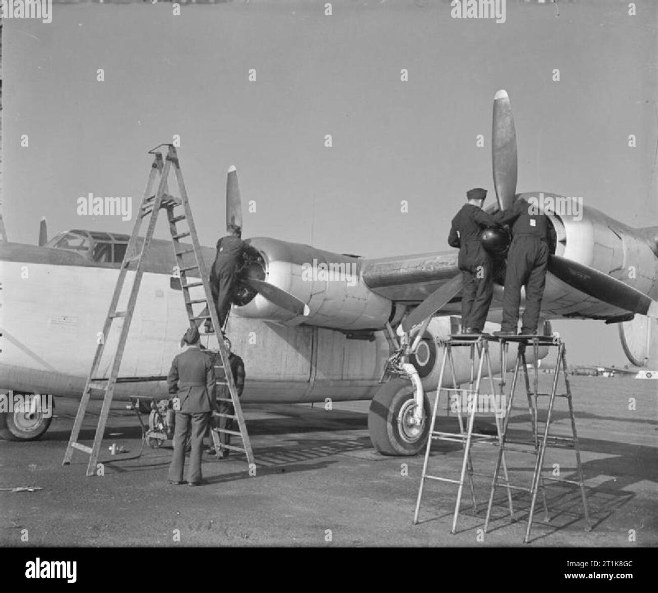 Royal Air Force Coastal Command, 1939-1945. Mechanics undertake their ...