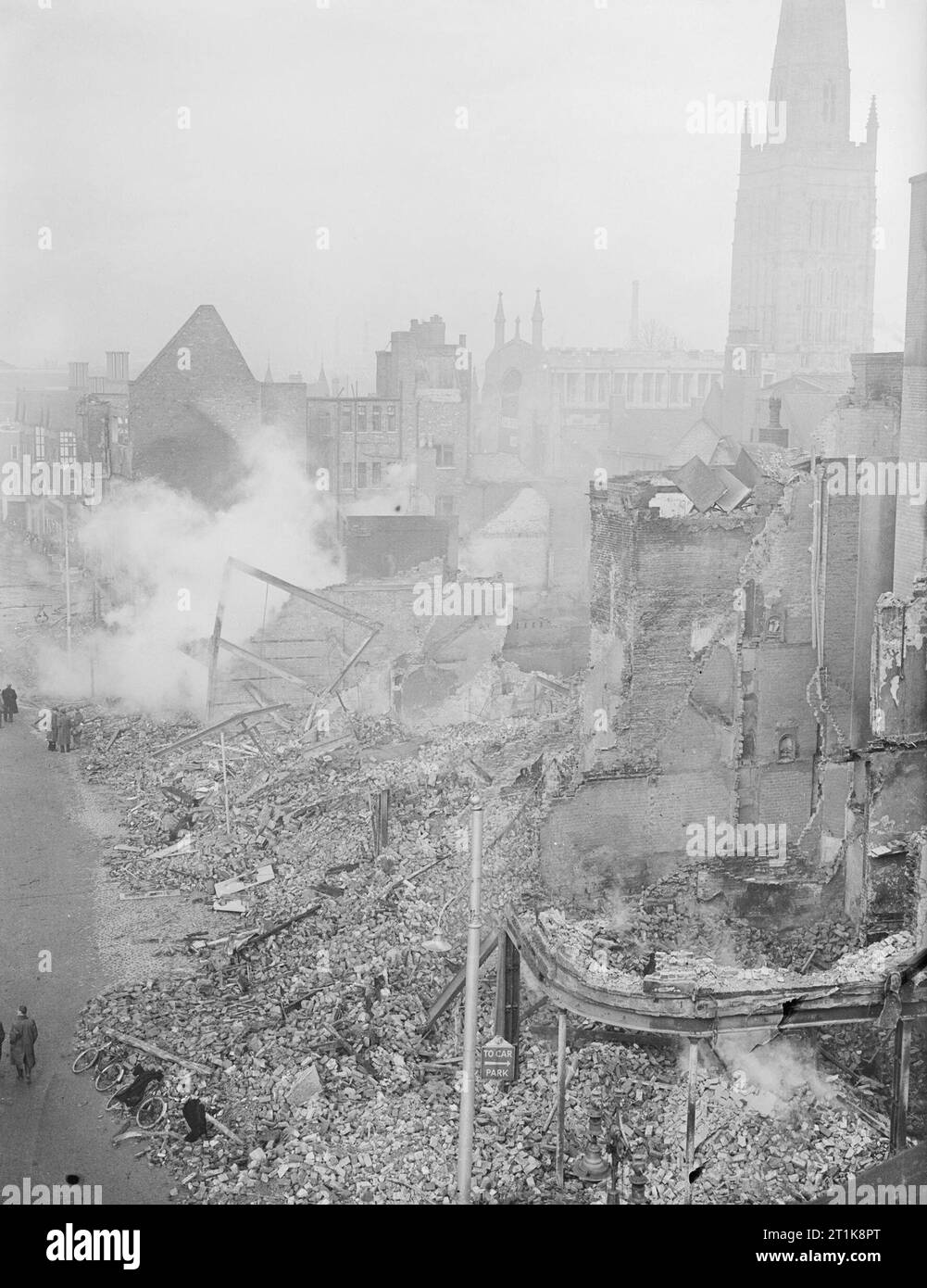 The Blitz, 1940 - 1941 The 14th-century cathedral and surrounding ...