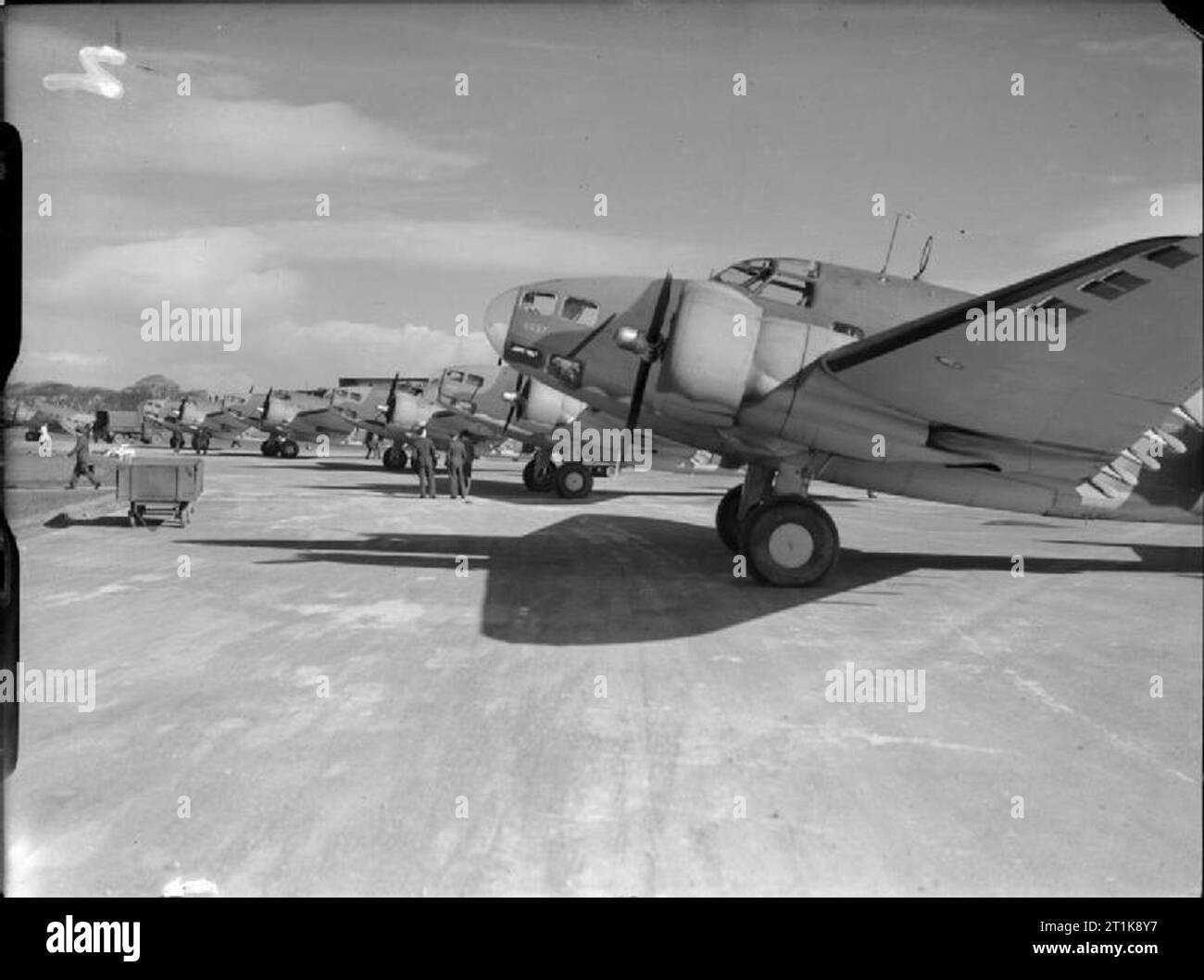 Royal Air Force Ferry Command, 1941-1943. Lockheed Hudsons lined up at ...