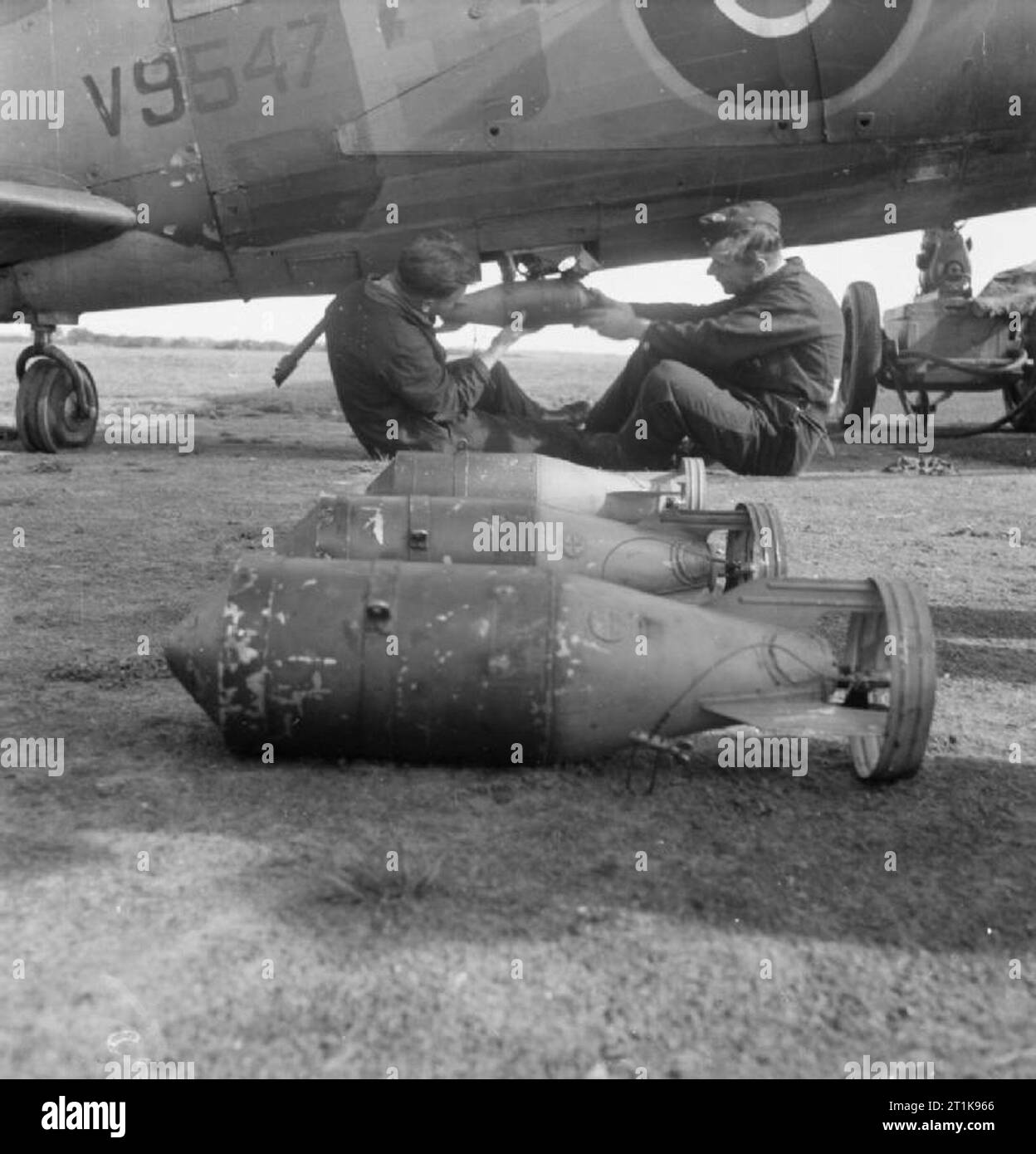 Royal Air Force Fighter Command, 1939-1945. Smoke floats being loaded ...