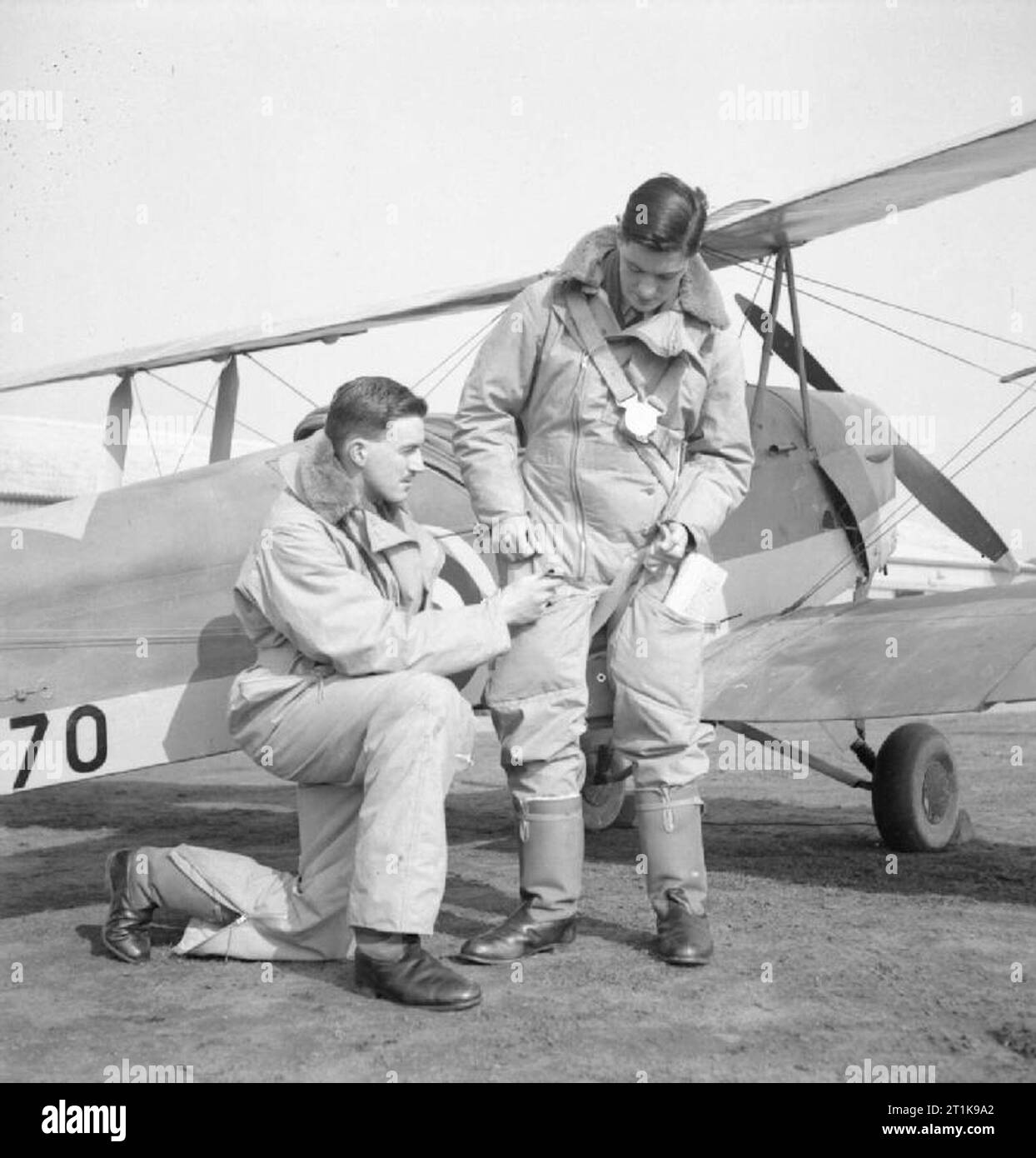 Royal Air Force Flying Training Command, 1940-1945. An instructor shows ...