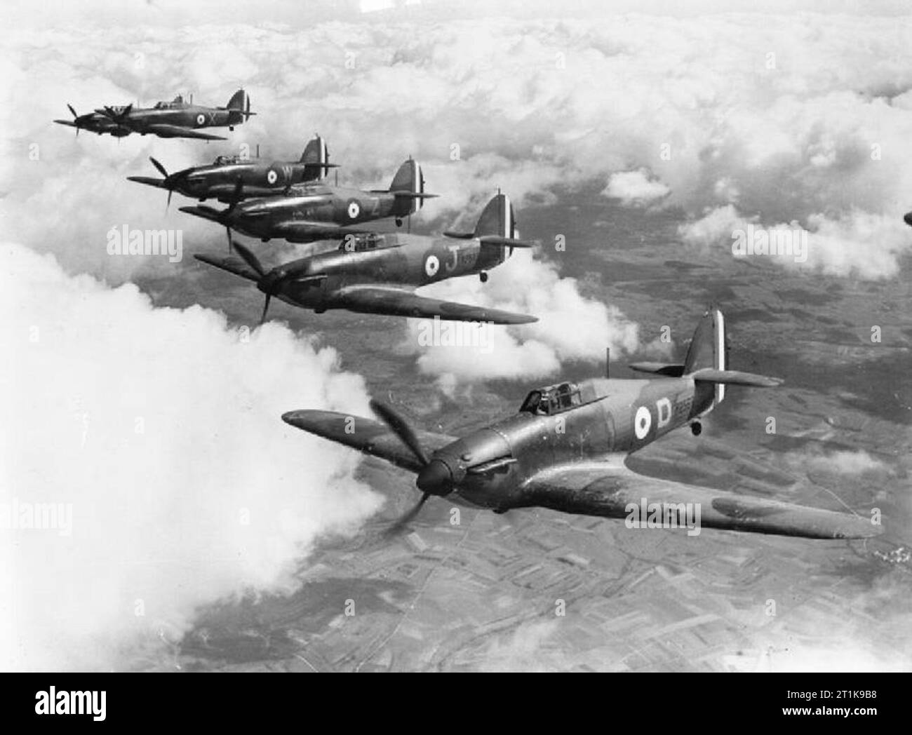 Royal Air Force in France, 1939-1940. Six Hurricane Mark Is of No. 73 ...