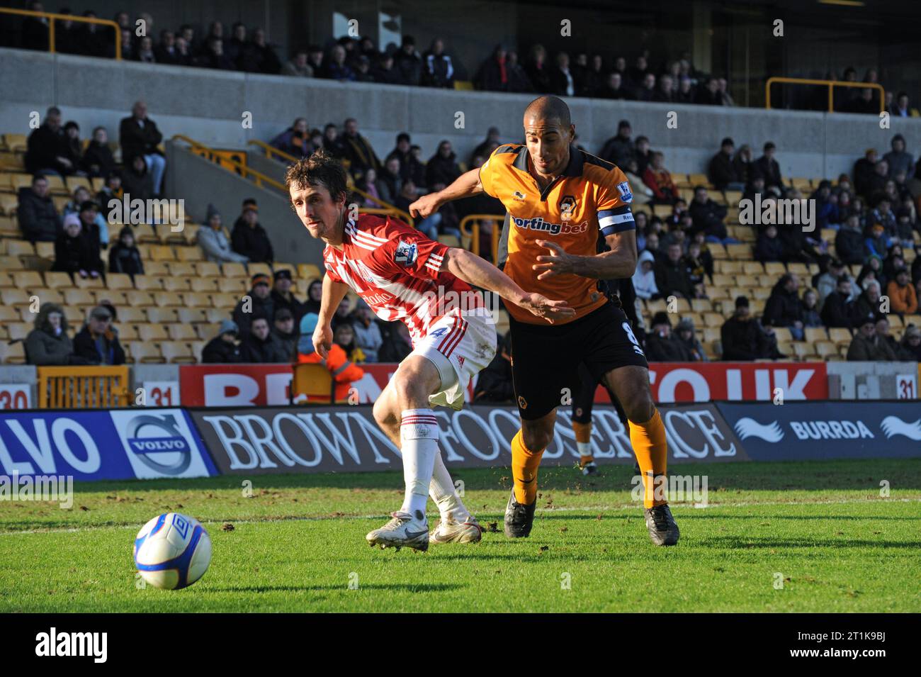 Danny Pugh of Stoke City and Karl Henry of Wolverhampton Wanderers 30 ...