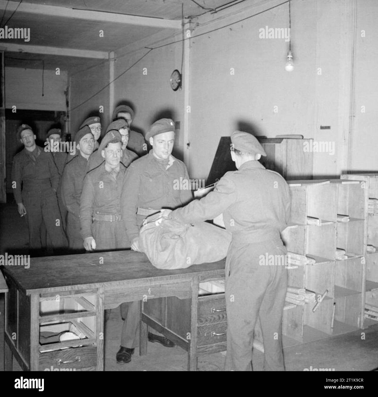 The British Army in Belgium, 1946 Postal orderlies from various units ...