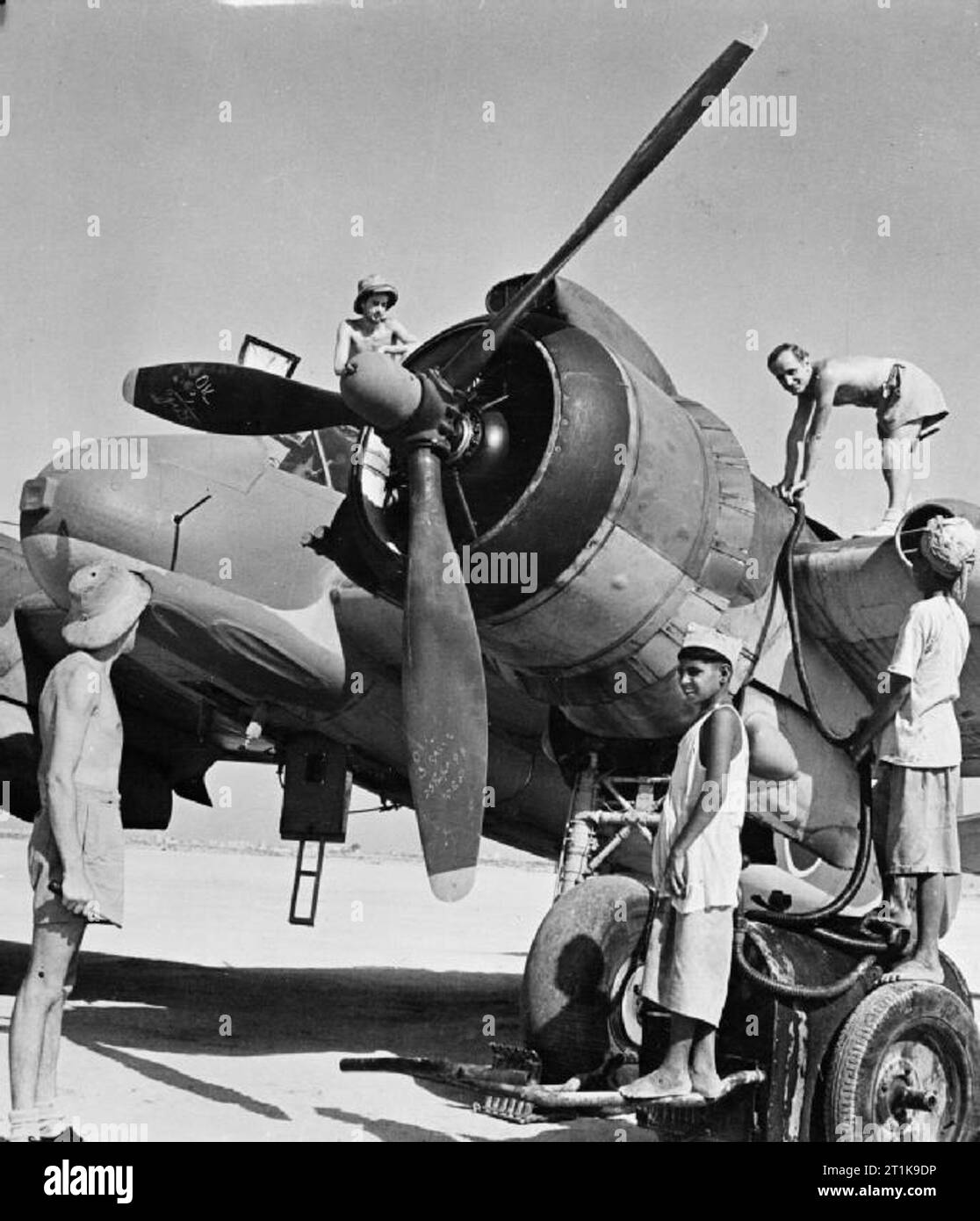 Royal Air Force in the Middle East, 1944-1945. RAF ground crew ...