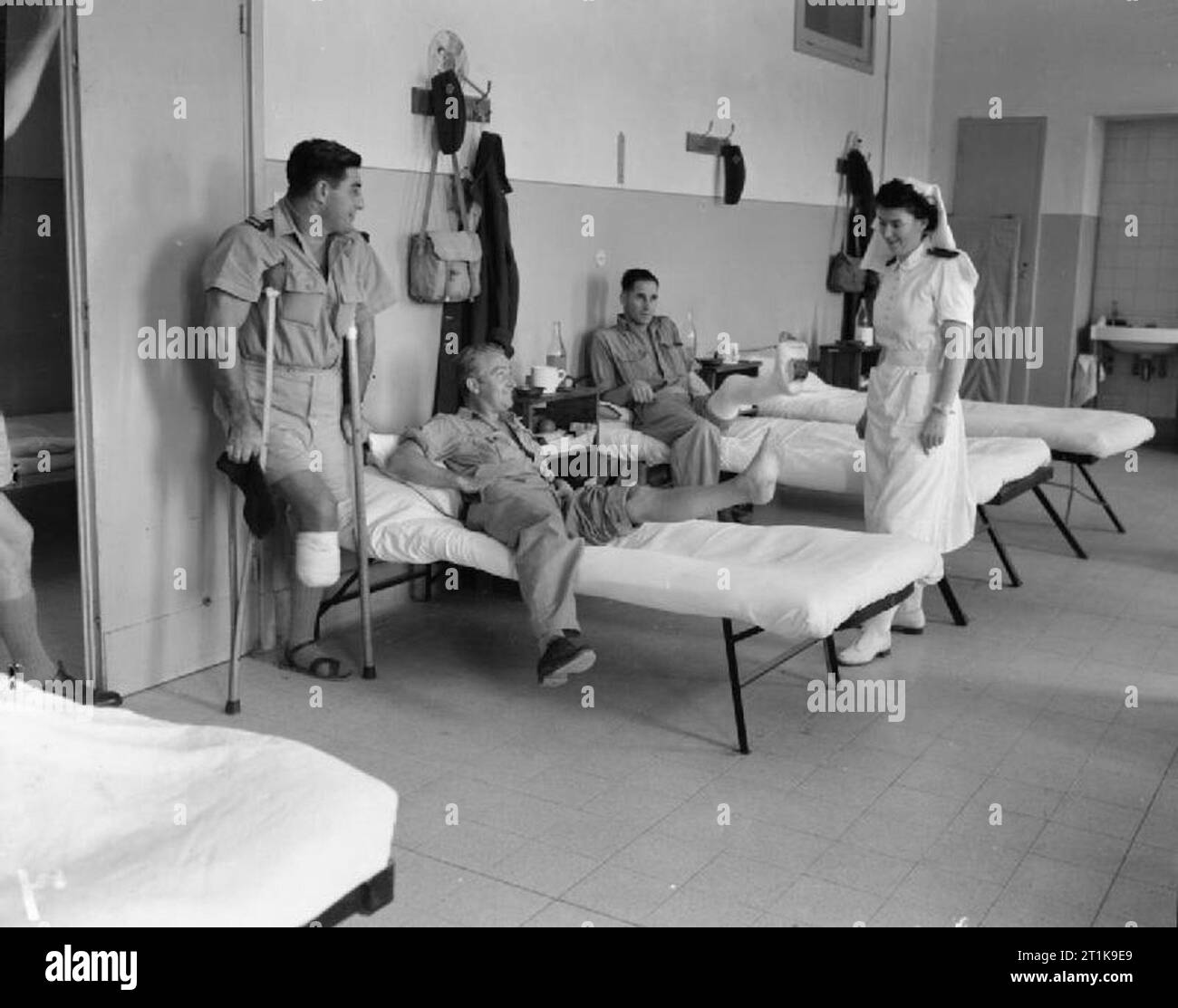 Royal Air Force in the Middle East, 1944-1945. Patients exercising ...