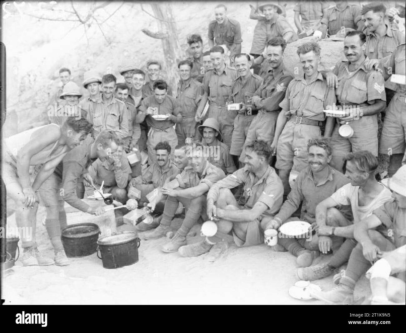 The British Army in East Africa 1941 British soldiers await their turn ...