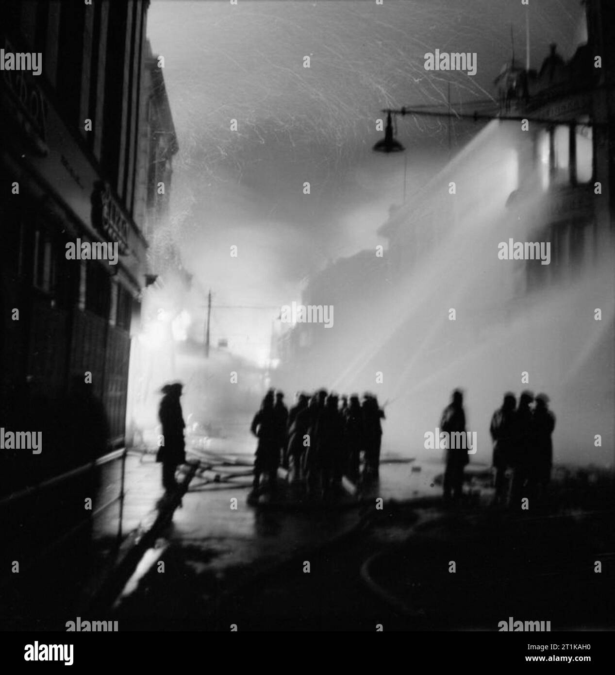 Air Raid Damage in Great Britain during the Second World War Firemen ...