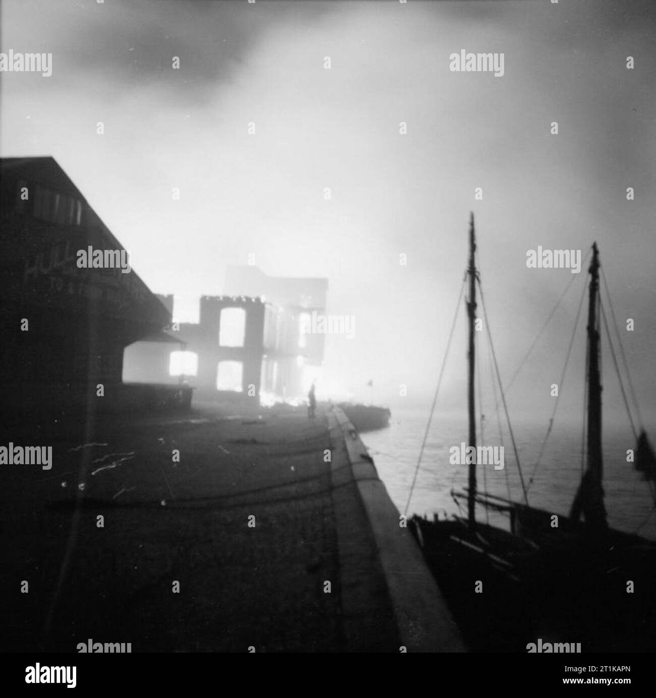 Air Raid Damage in Great Britain during the Second World War A view of ...