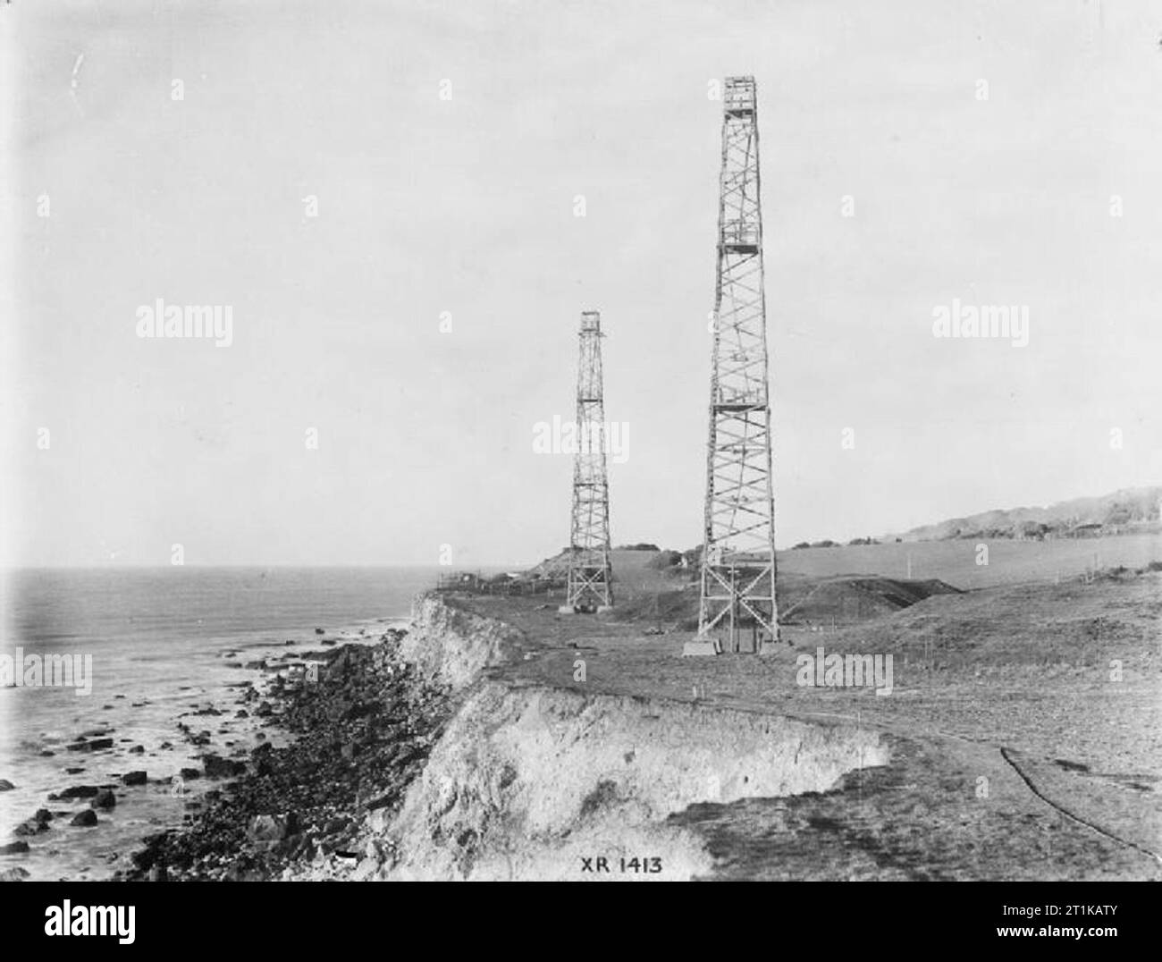 Royal Air Force Radar, 1939-1945 Chain Home: radar receiver towers and ...