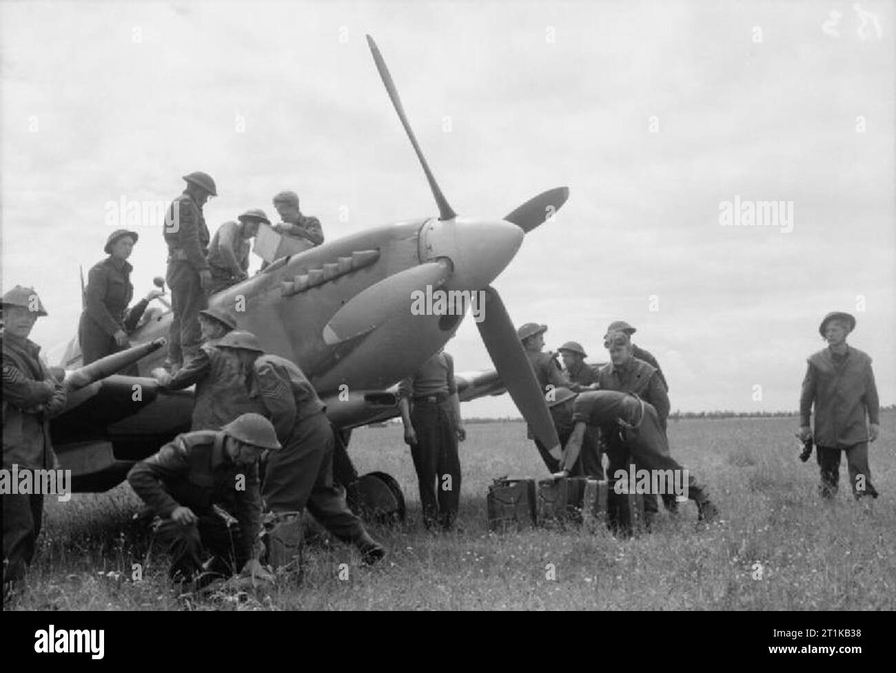 Royal Air Force- 2nd Tactical Air Force, 1943-1945 Ground crew refuel ...