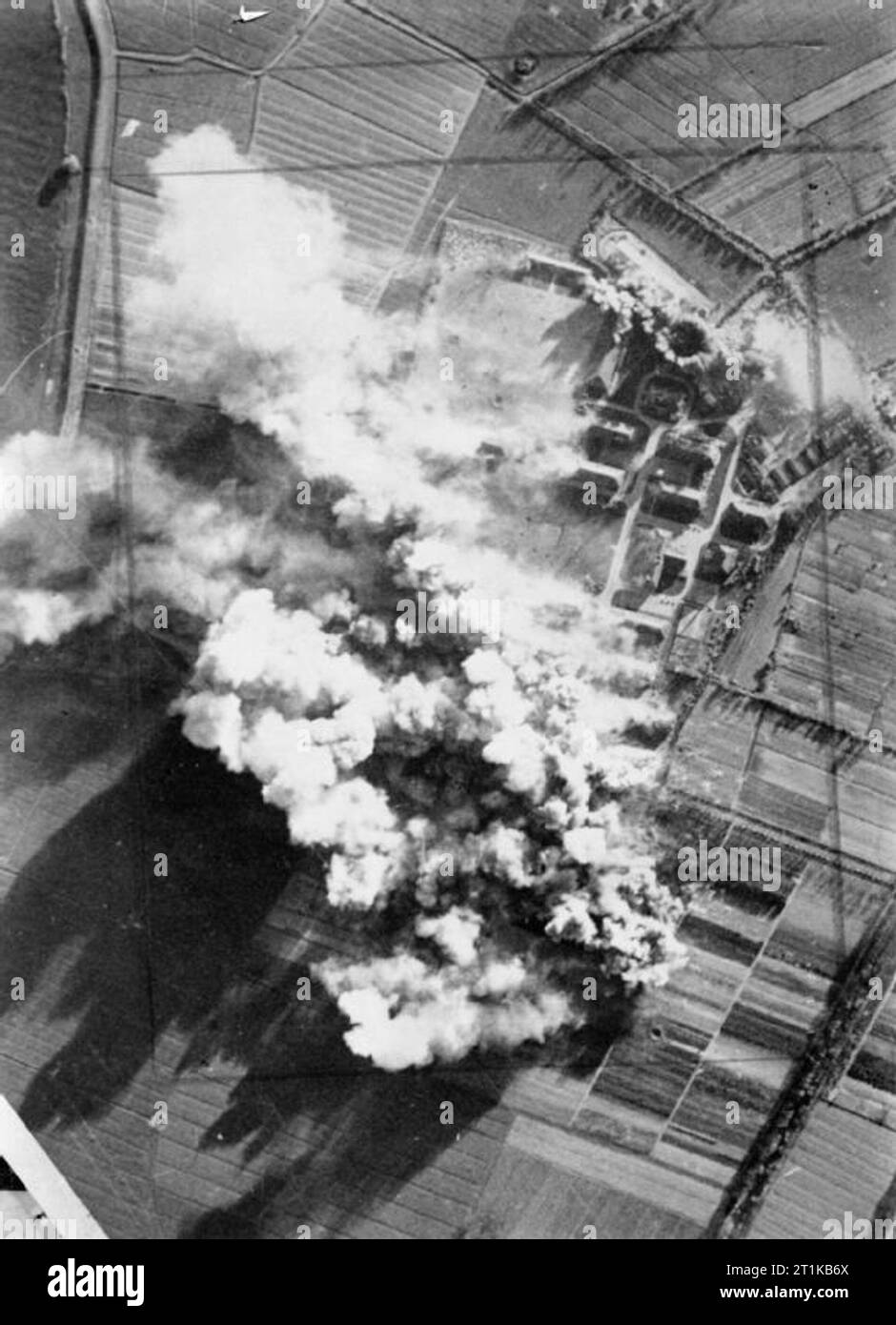 Royal Air Force- 2nd Tactical Air Force, 1943-1945. Sticks of bombs ...