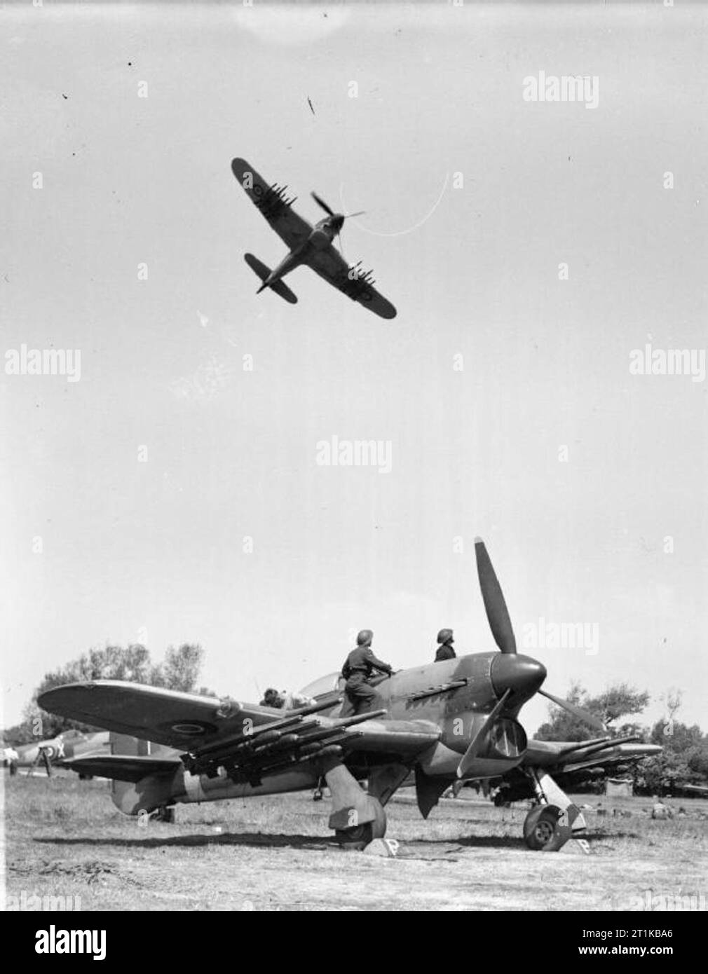 Royal Air Force- 2nd Tactical Air Force, 1943-1945. A Hawker Typhoon ...