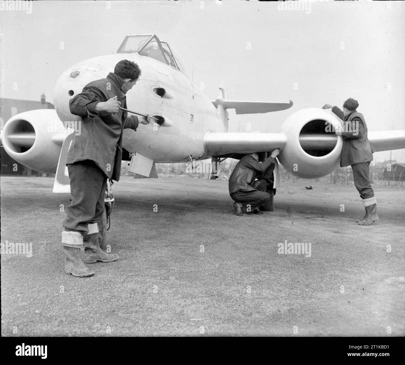 Royal Air Force- 2nd Tactical Air Force, 1943-1945. A maintenance crew ...