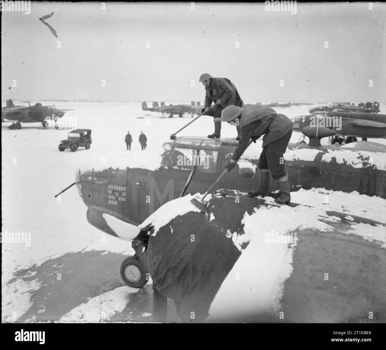 Royal Air Force- 2nd Tactical Air Force, 1943-1945. Ground crew sweep ...