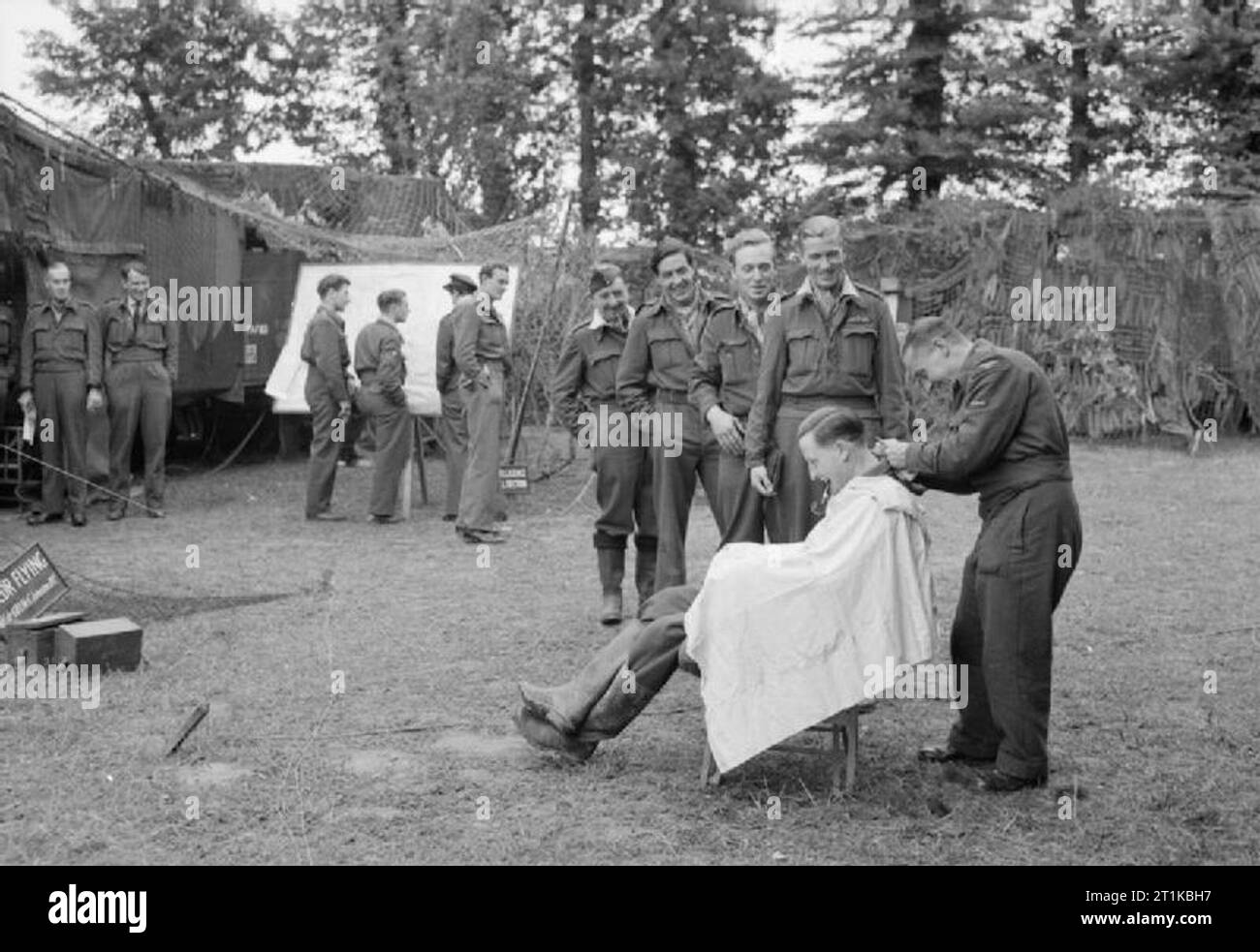 Royal Air Force- 2nd Tactical Air Force, 1943-1945. Pilots line up for ...