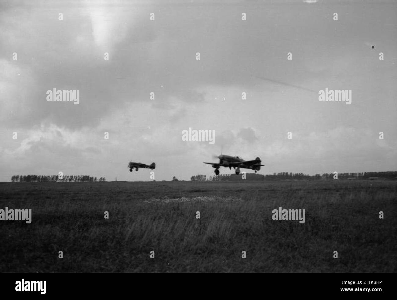 Royal Air Force- 2nd Tactical Air Force, 1943-1945. Two Hawker Tempest ...