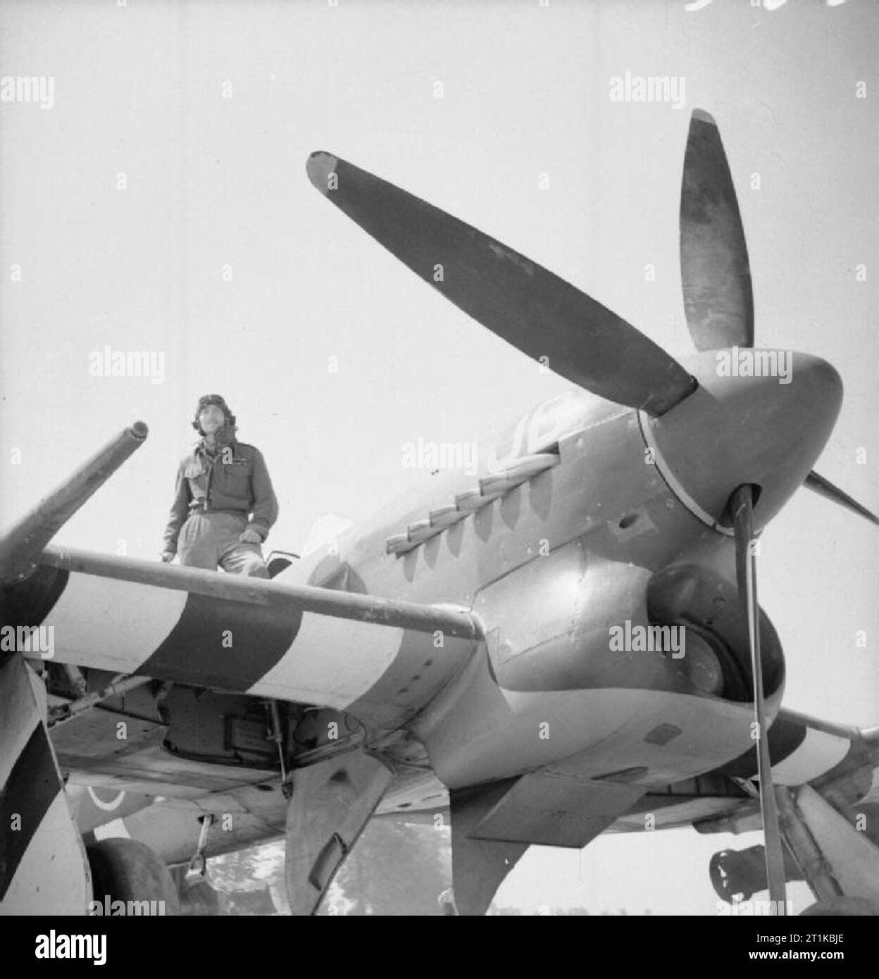 Royal Air Force- 2nd Tactical Air Force, 1943-1945. Wing Commander J R Baldwin, leader of No ...