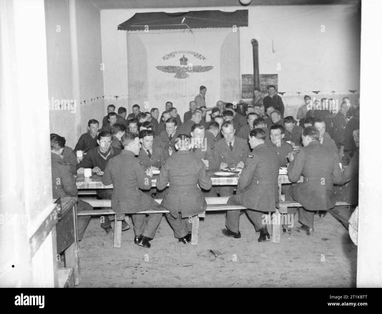 Royal Air Force- France, 1939-1940. Dinner hour in the Airmen's Mess of ...