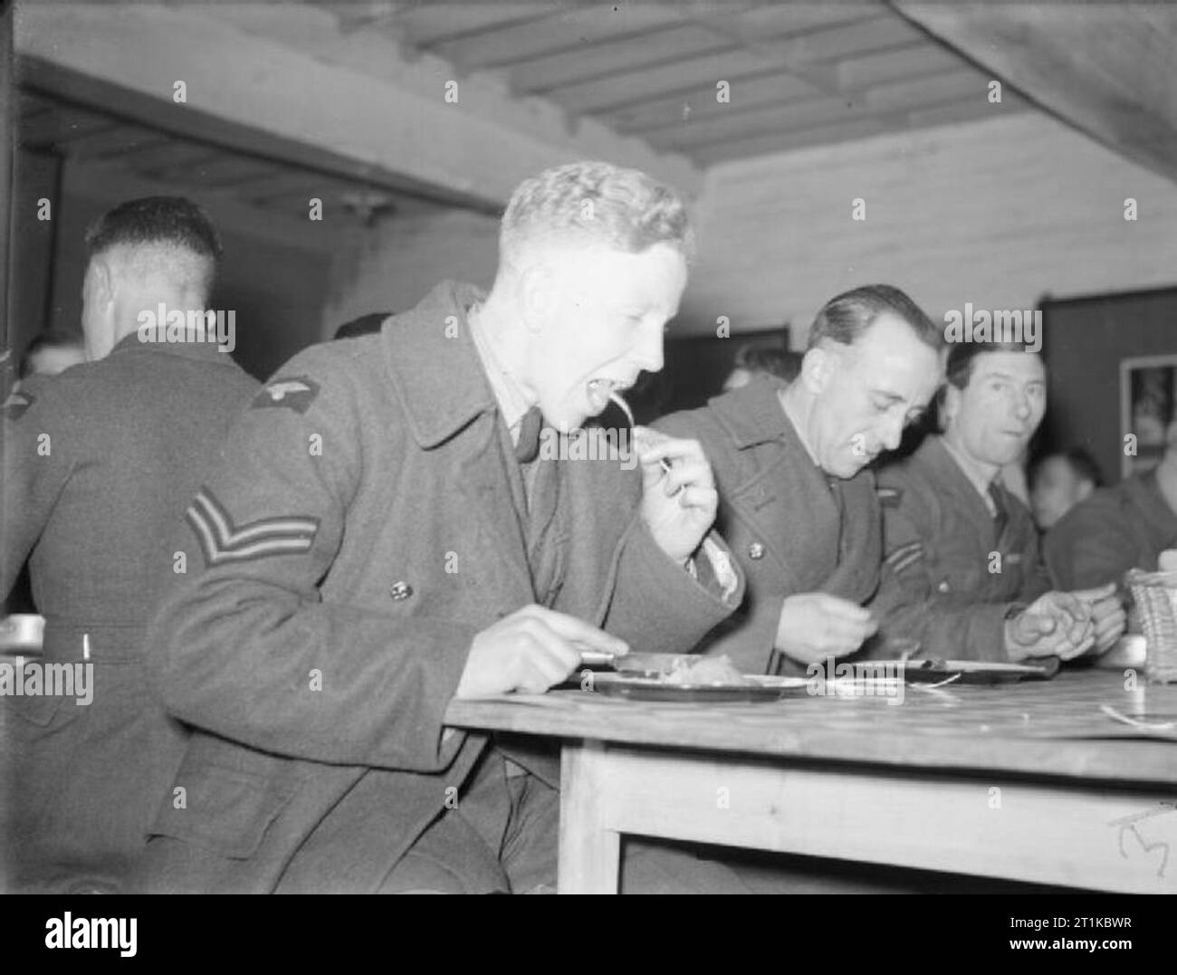 Royal Air Force- France, 1939-1940 Airmen enjoying lunch in a Royal Air ...