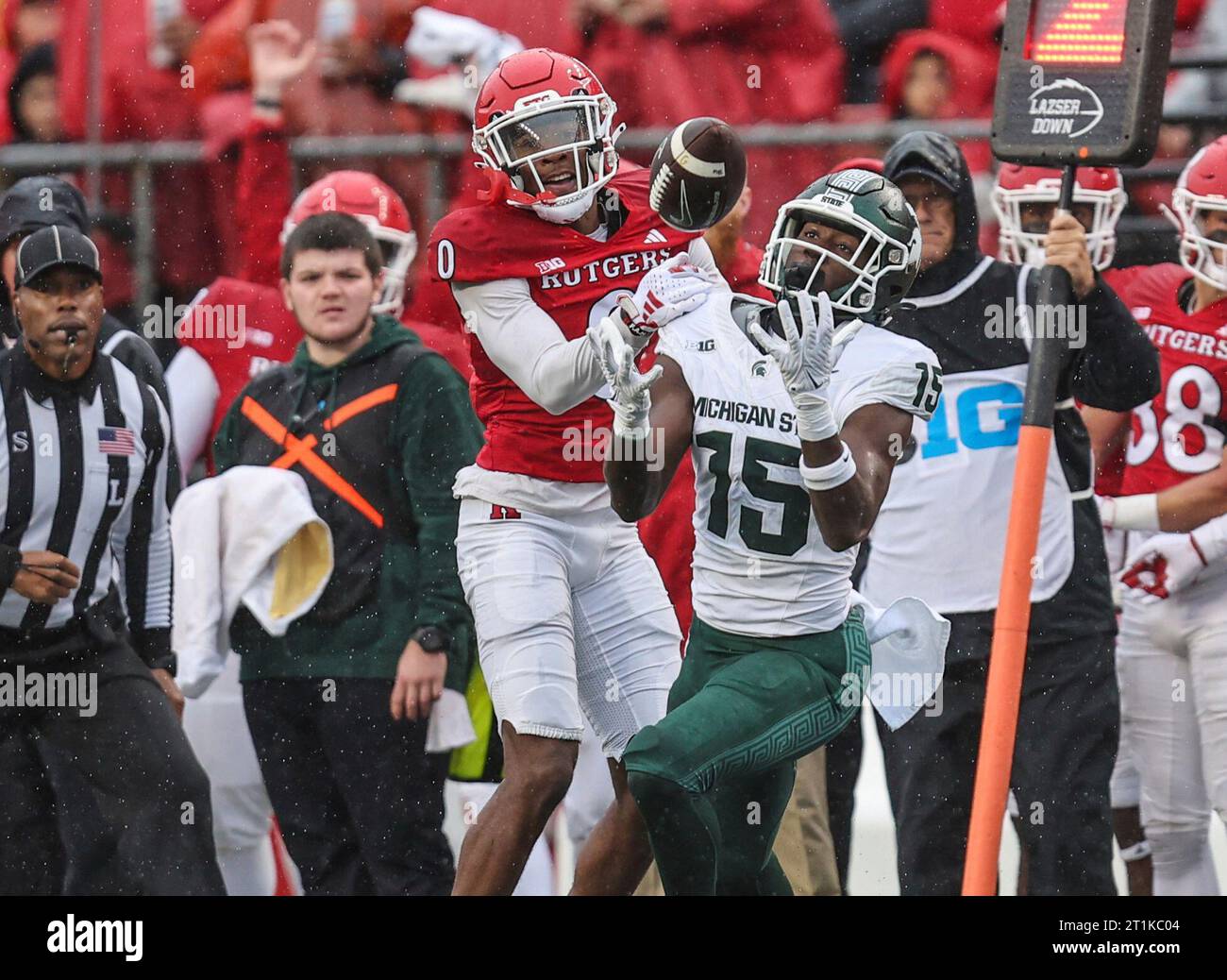 October 14, 2023: Michigan State Spartans wide receiver Jaron Glover ...