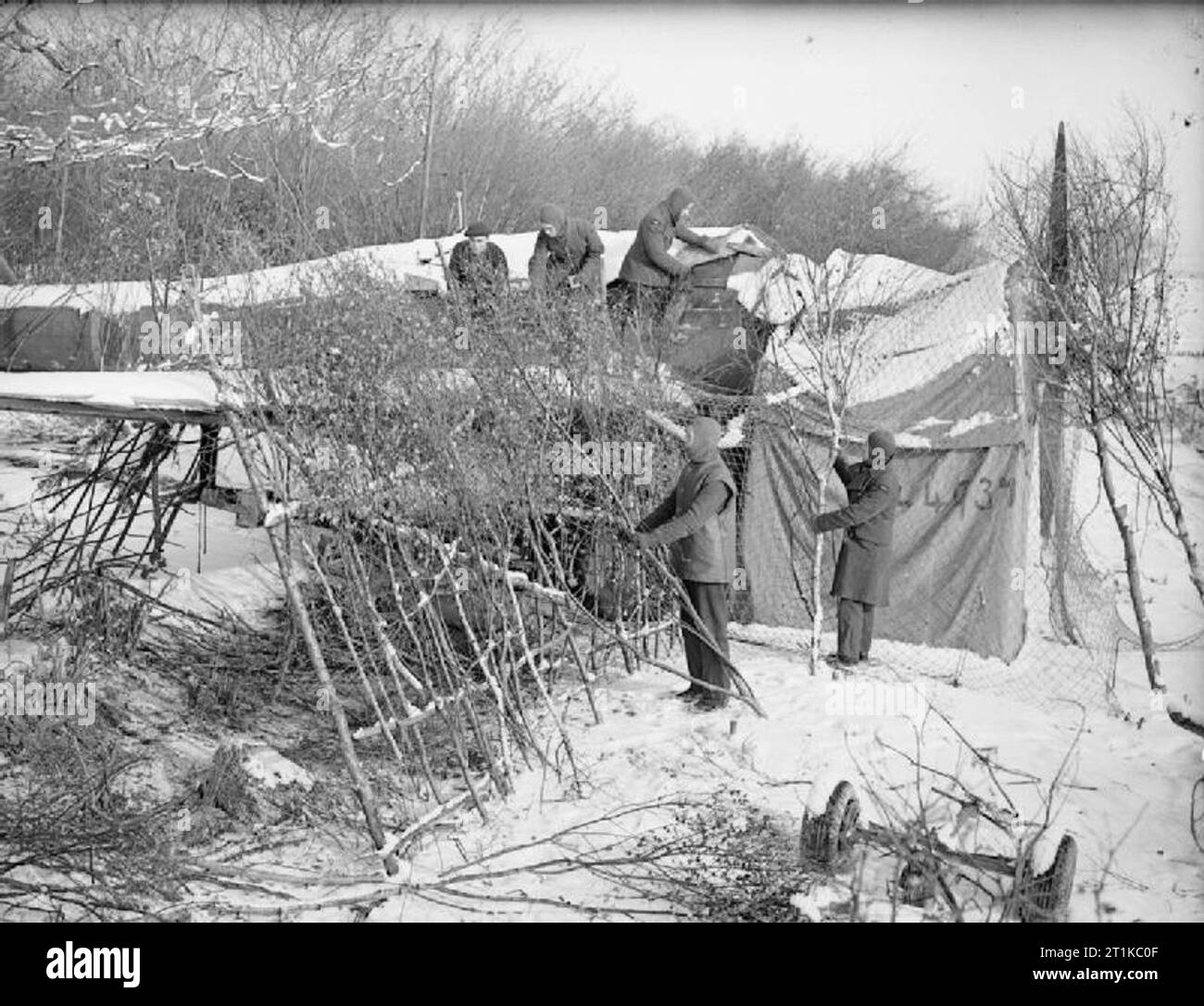 Royal Air Force- France, 1939-1940. Ground crew use a combination of ...