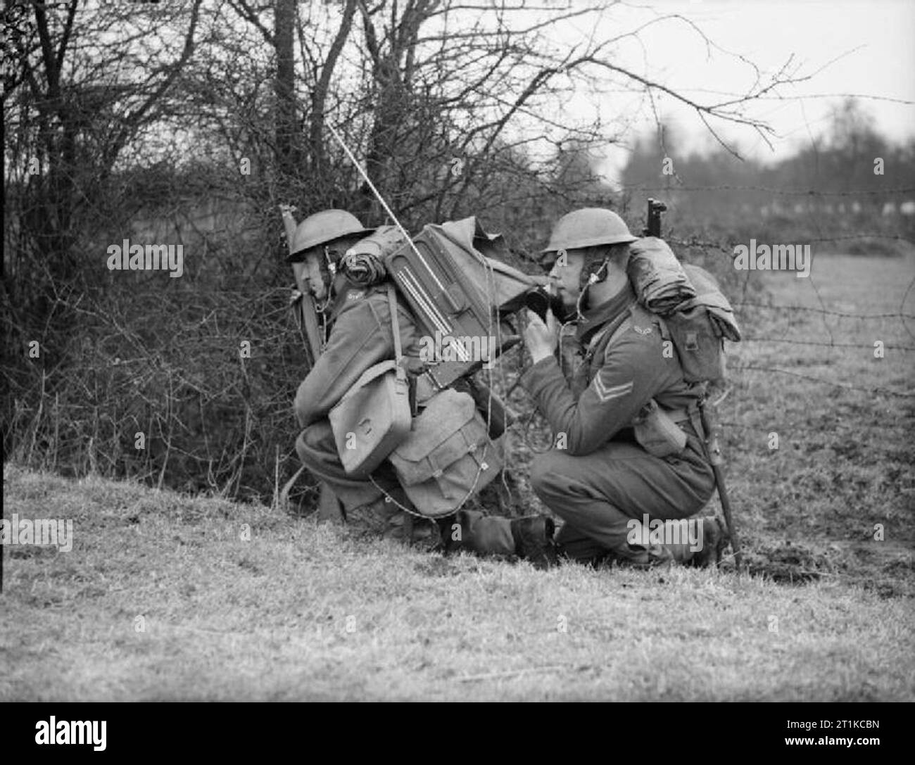 The British Army in France 1940 A No 18 wireless set on field trials ...