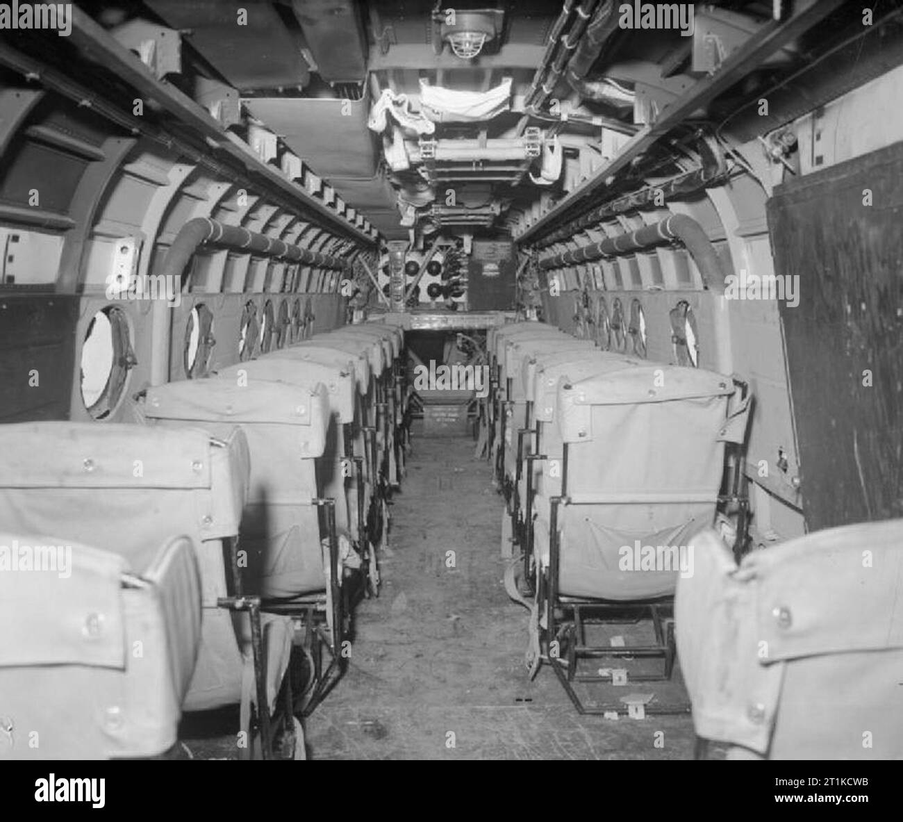Royal Air Force Transport Command, 1943-1945. Interior of the passenger ...