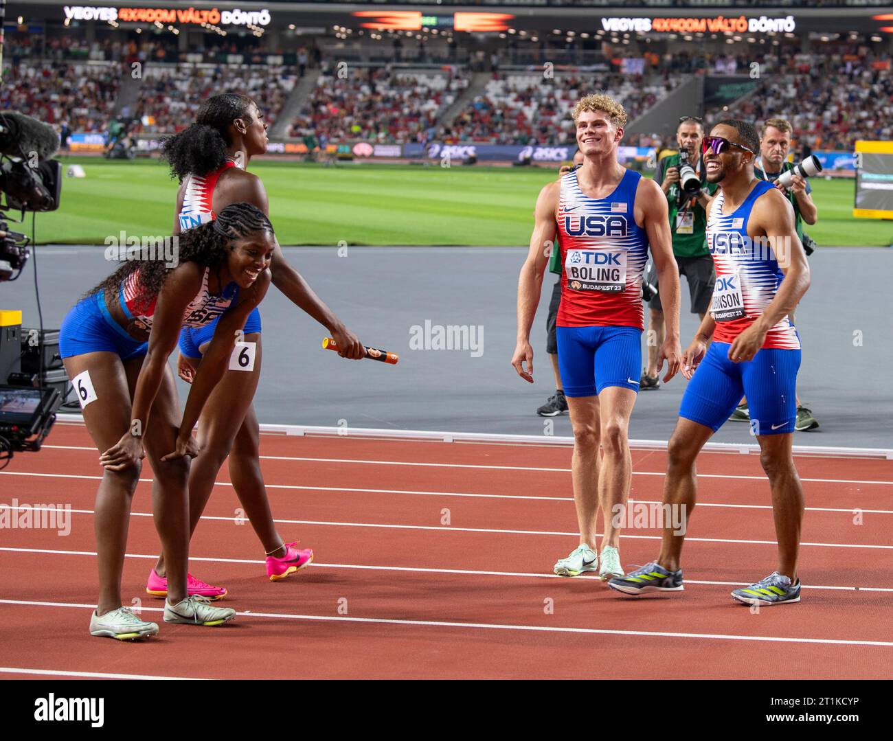 Matthew Boling, Justin Robinson, Rosey Effiong and Alexis Holmes of the ...