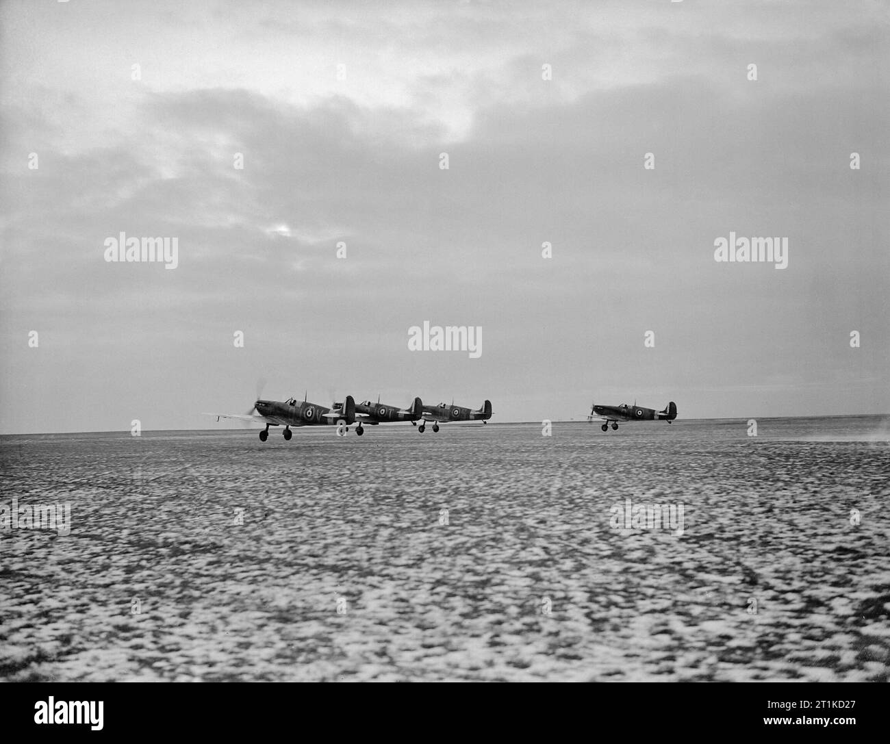 Supermarine Spitfire Mk Is of No. 92 Squadron RAF taking off from ...