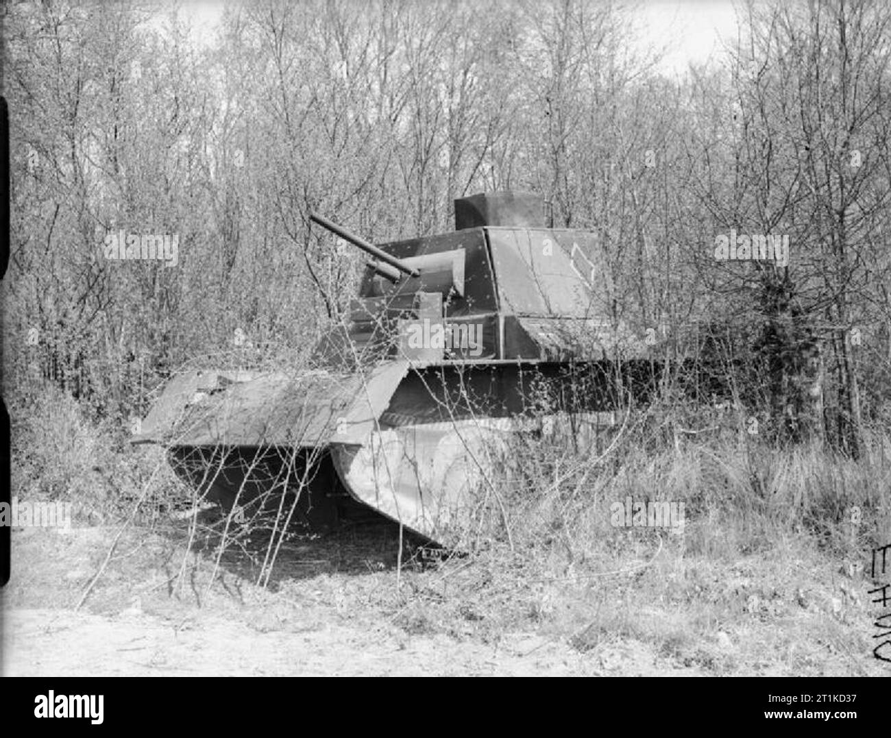 The British Army in France 1940 A dummy cruiser tank at the camouflage ...