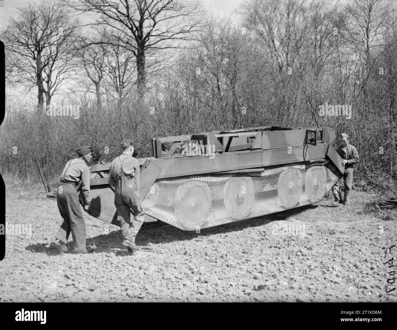 The British Army in France 1940 A dummy cruiser tank being assembled at ...