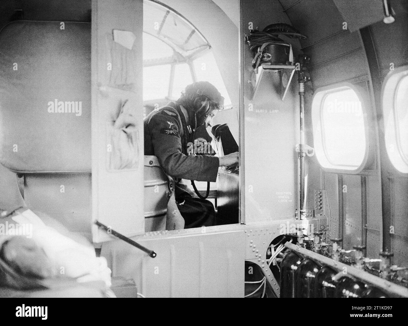 The interior of a Lockheed Hudson Mk I of No. 206 Squadron RAF, June ...