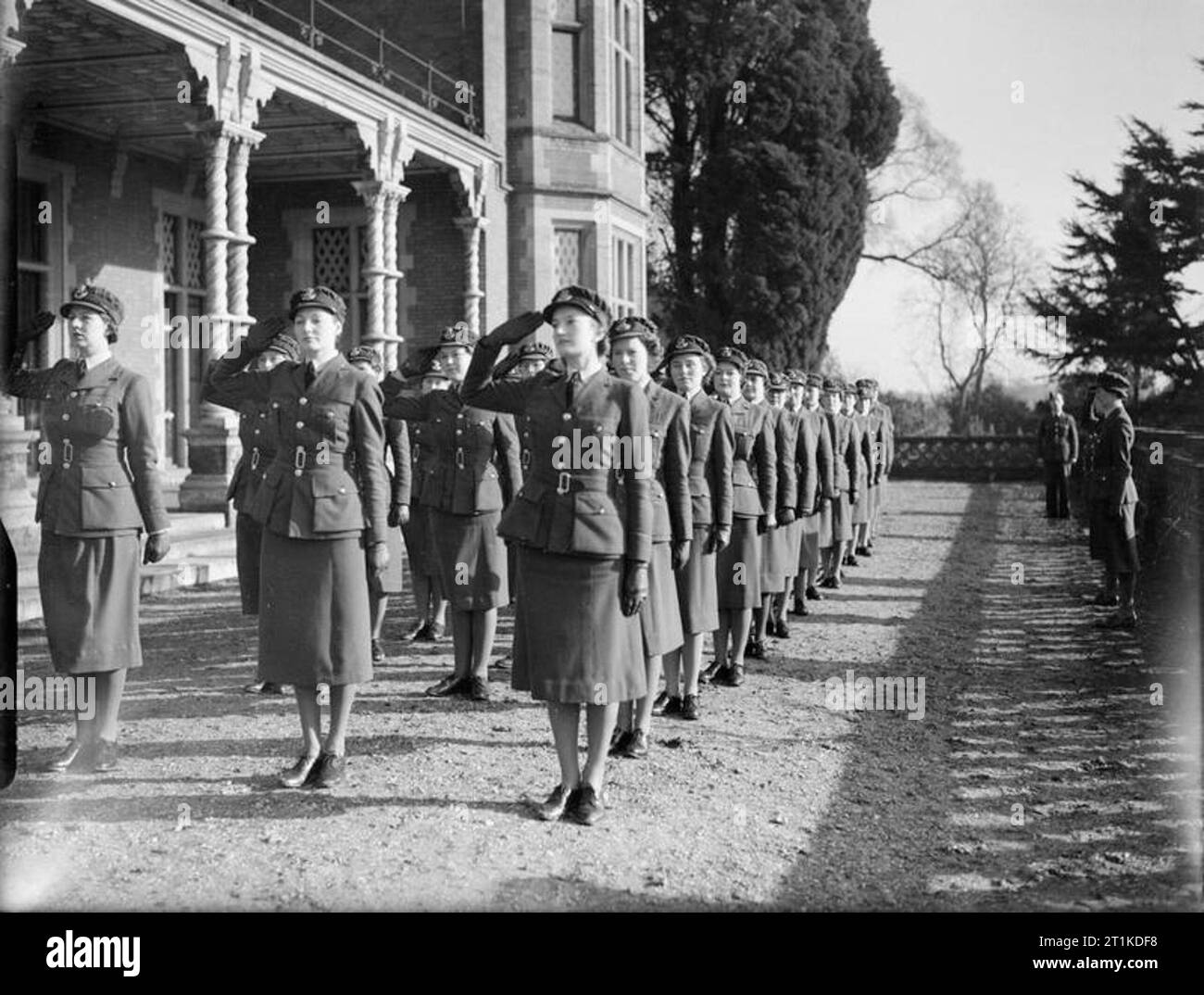 The Women's Auxiliary Air Force, 1939-1945. WAAF officers salute on ...