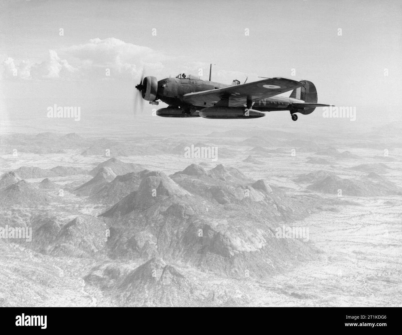 Vickers Wellesley Mk I of No. 47 Squadron on a bombing mission to Keren ...